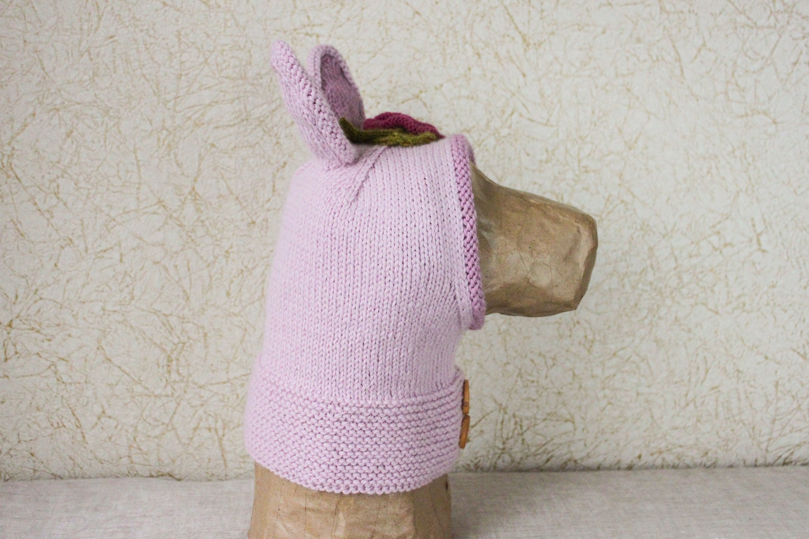 KNITTING PATTERN, Pit Bull Bunny Dog Hat, Dog Snood, Bunny Hat, Large ...