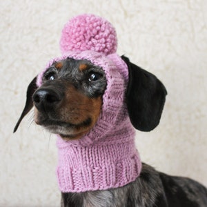Pink Dog Hat in All Natural Wool With Open Ears - Etsy