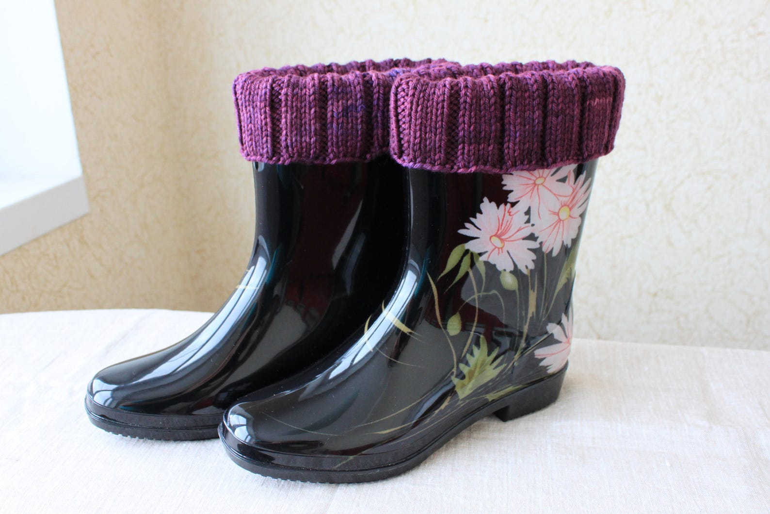 KNITTING PATTERN Boot Toppers Boot Cuffs Cabled Boot Cuffs | Etsy