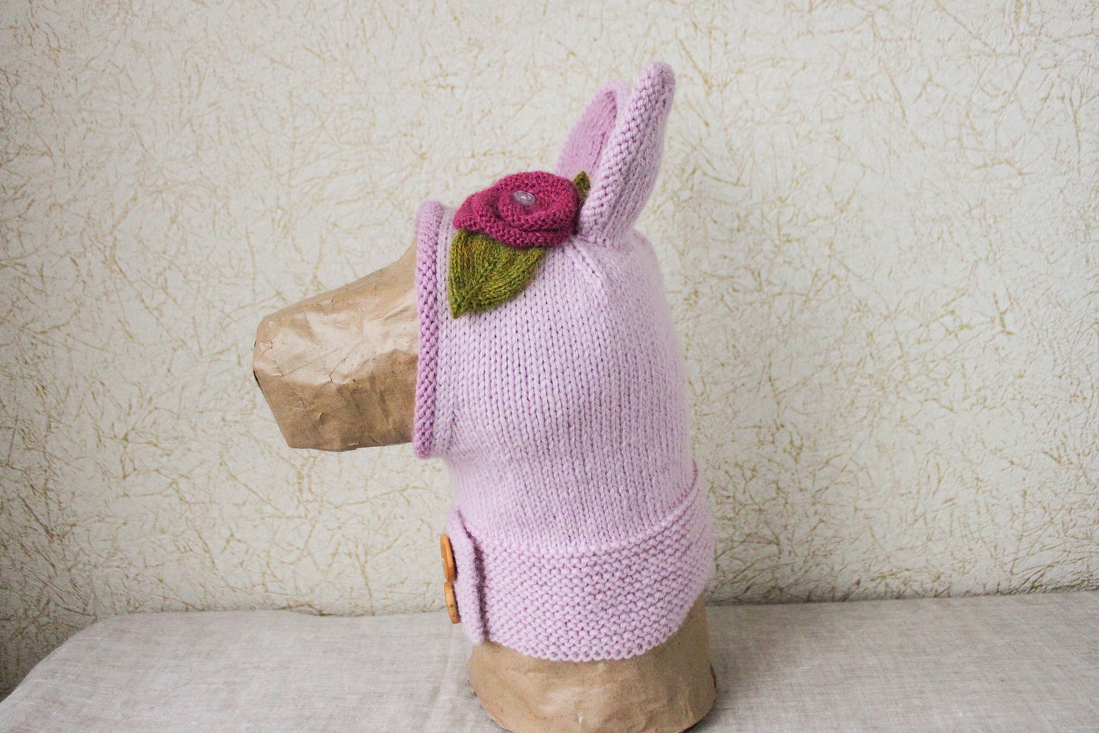 KNITTING PATTERN, Pit Bull Bunny Dog Hat, Dog Snood, Bunny Hat, Large ...