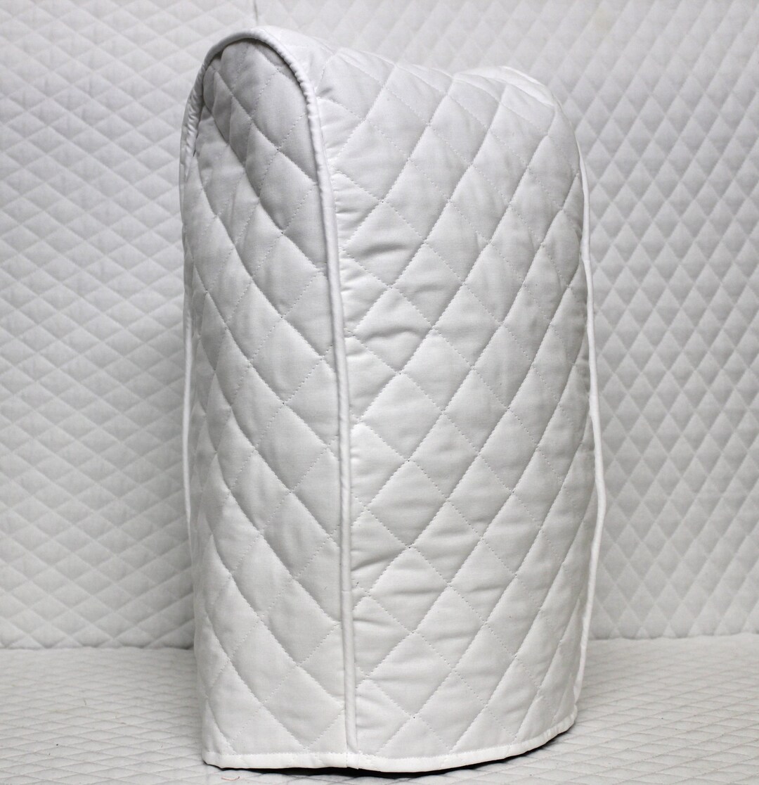 White Quilted Coffee Maker Cover - Etsy