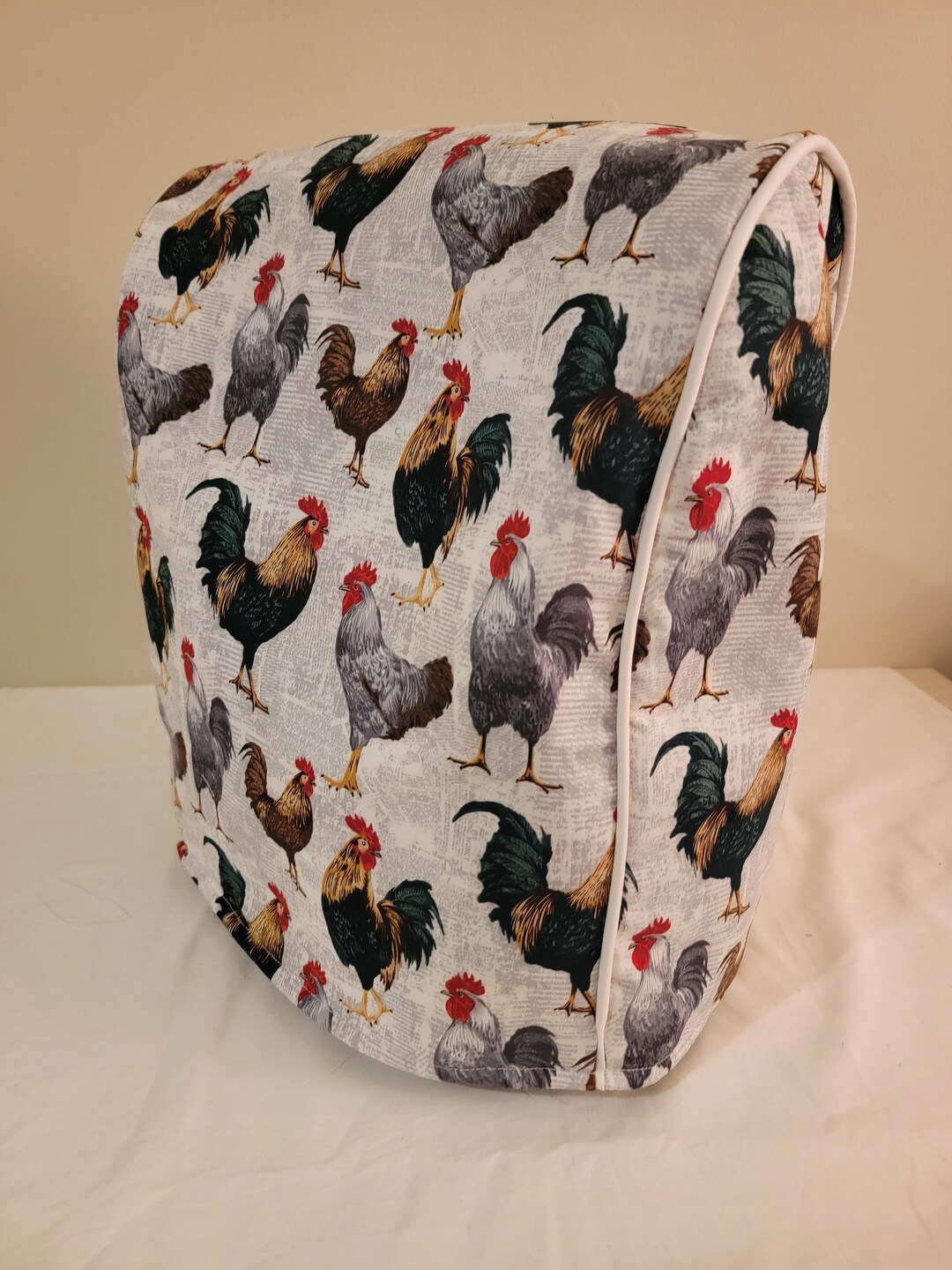 White Rooster Kitchenaid Mixer Cover - Etsy