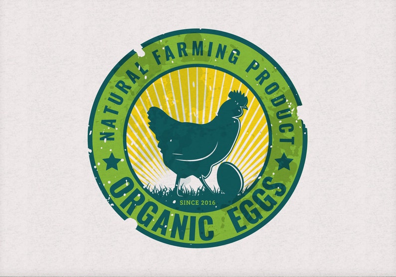 Business Logo Business Branding Hen Eggs Emblem Logo - Etsy