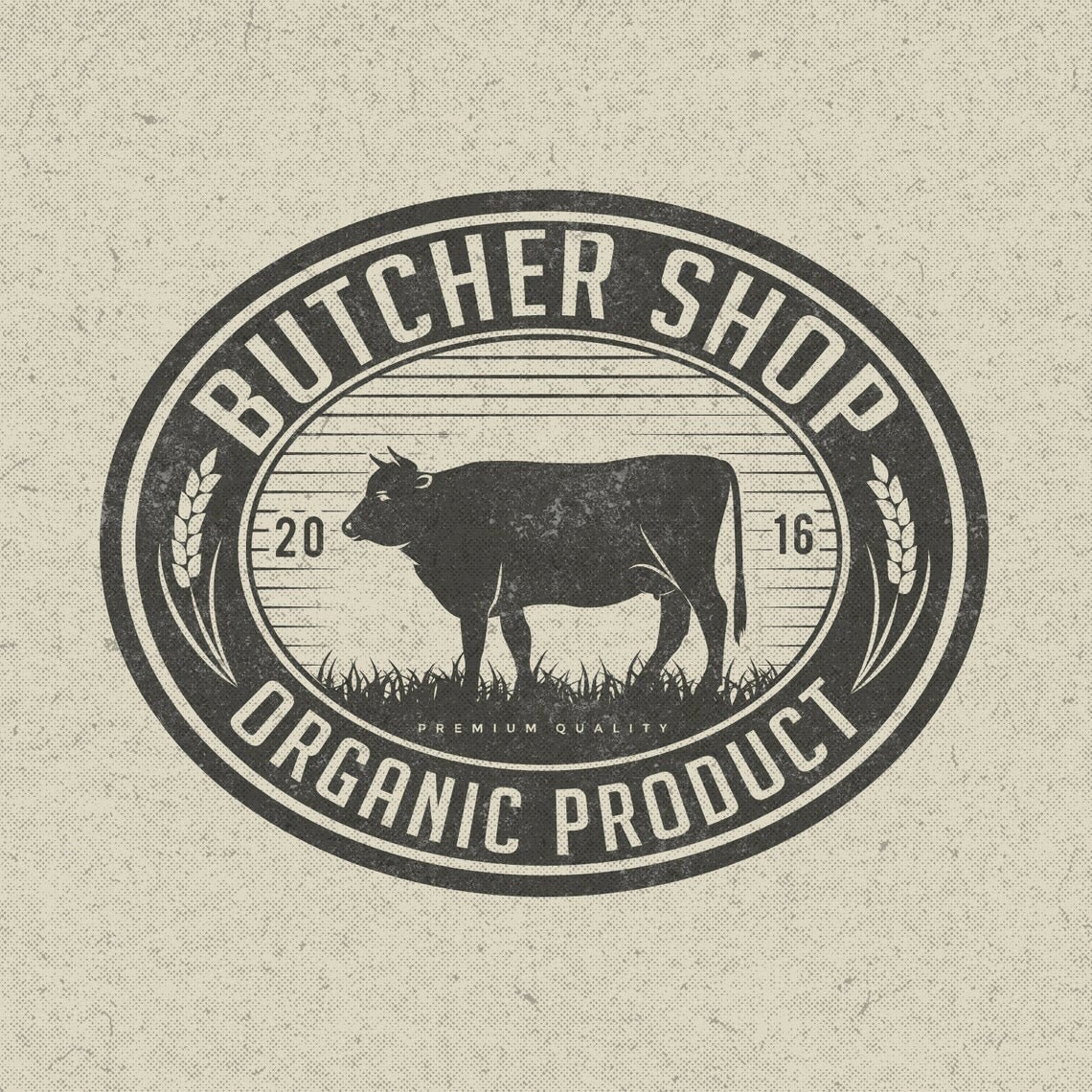 Business Logo Business Branding Green Cow Ox Emblem | Etsy