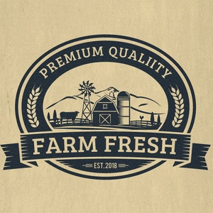 Business Logo - Business Branding - Farm - Fresh Market - Emblem ...