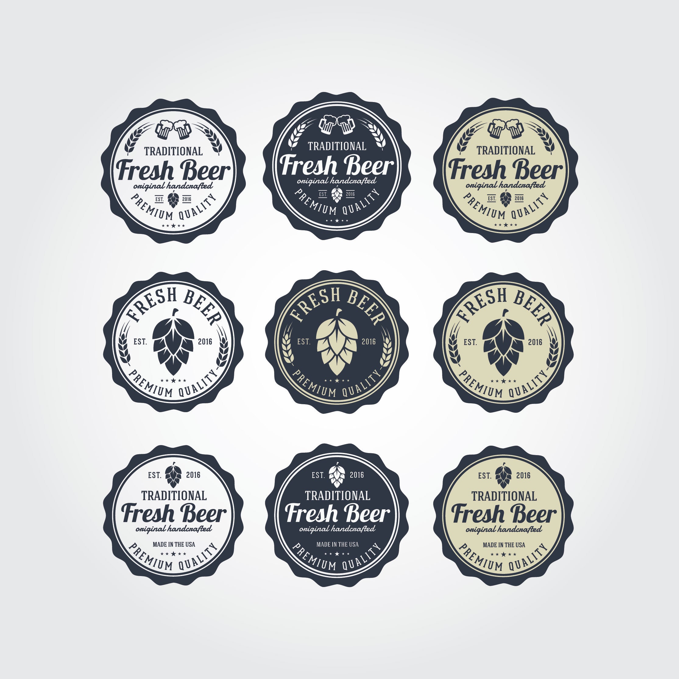 Business Logo - Business Branding - Beer - Emblem Logo - Badge - Beer ...