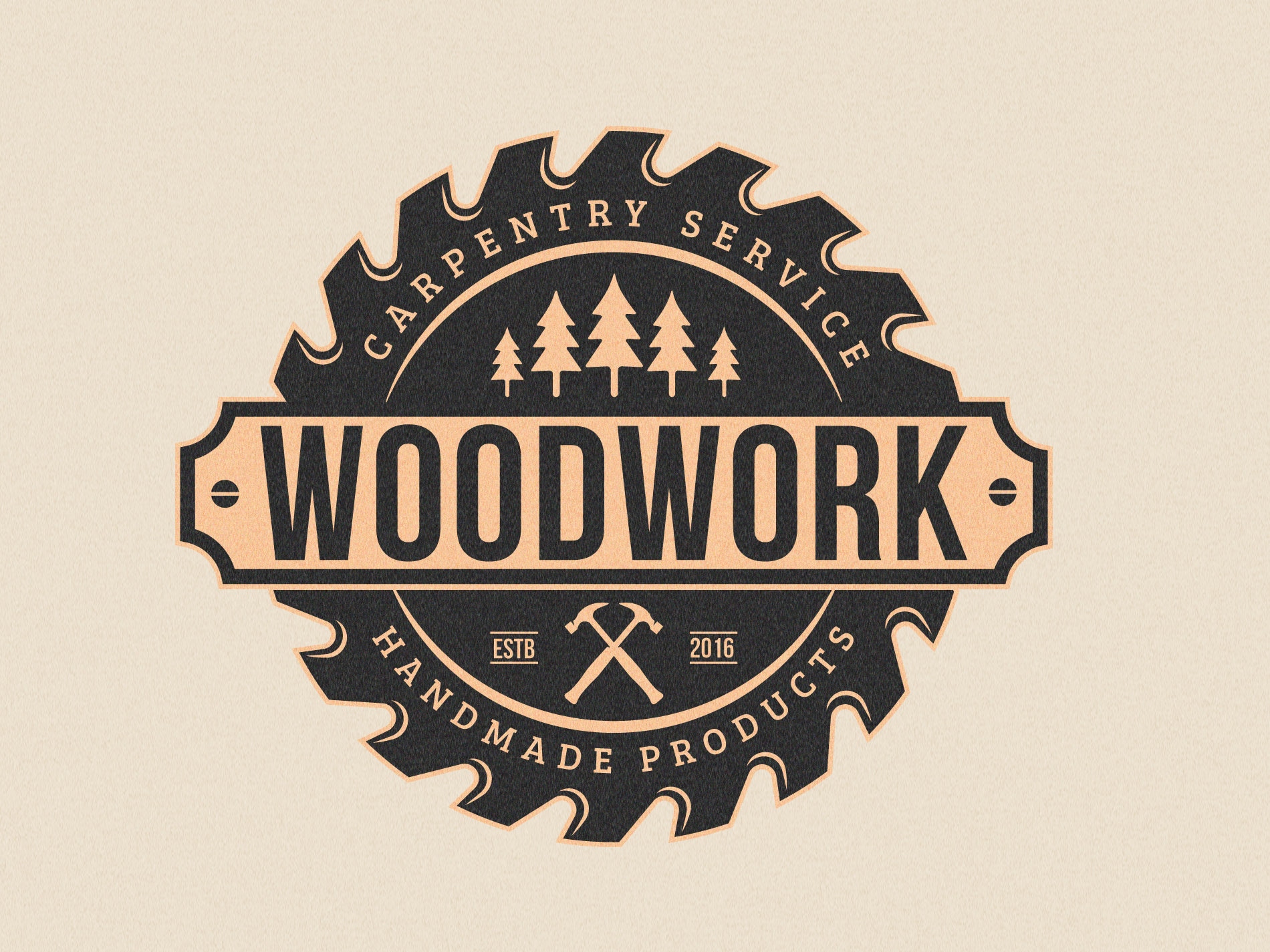 Logo Design - Woodwork and Carpentry Logo - Custom Logo - Business Logo ...