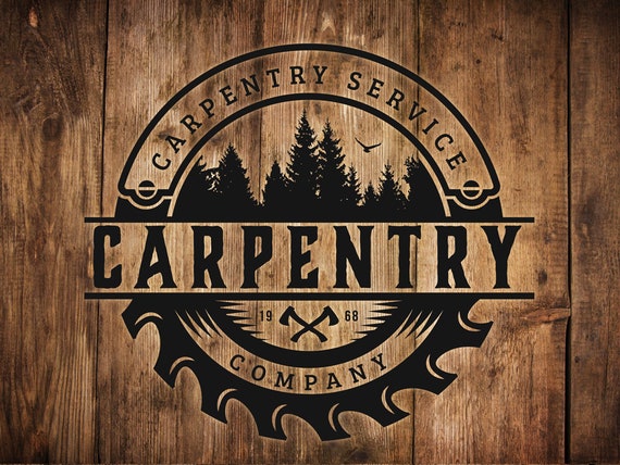 Logo Design Woodwork And Carpentry Logo Custom Logo Etsy