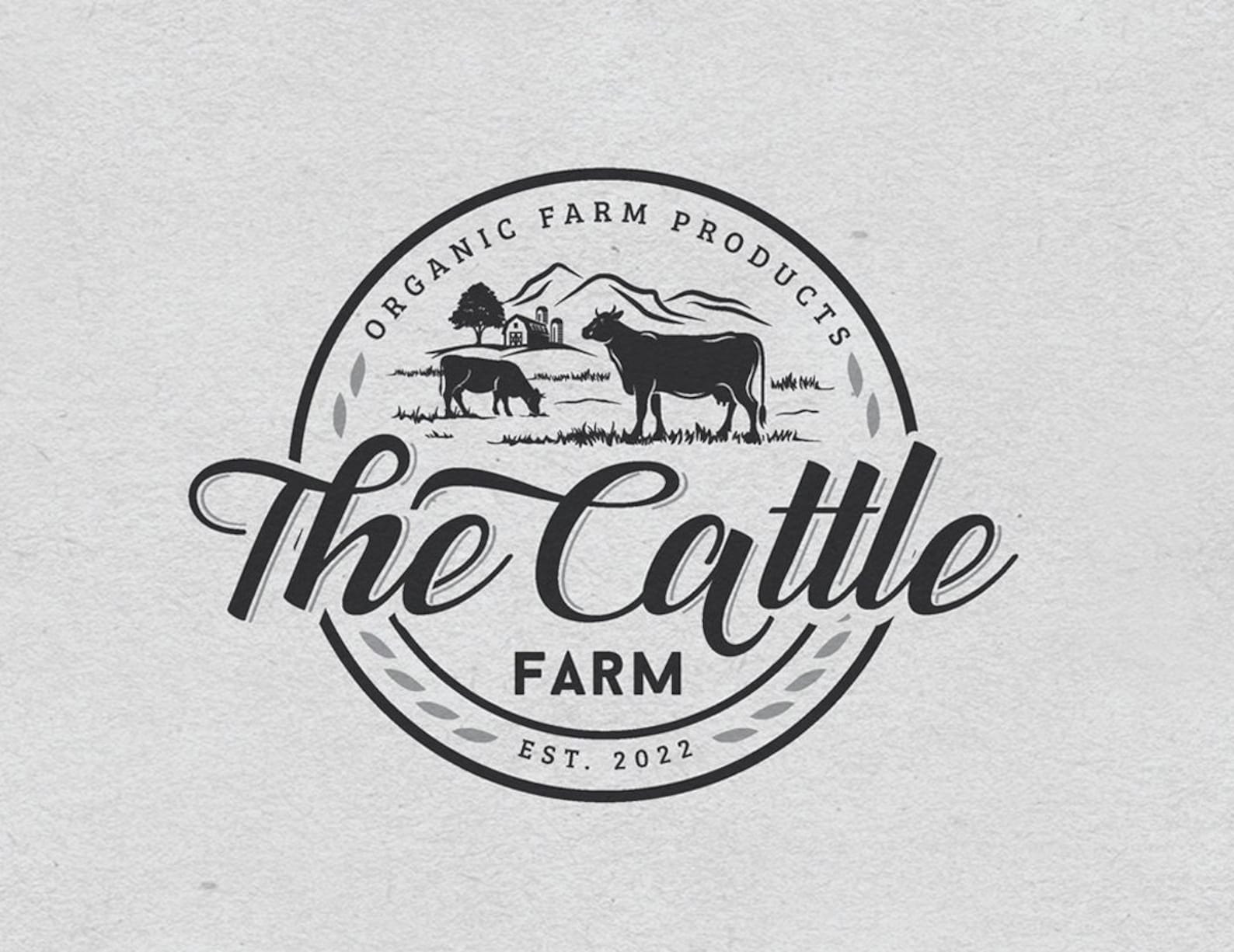 Business Logo - Business Branding - Cattle - Cow - Ox - Emblem Logo ...