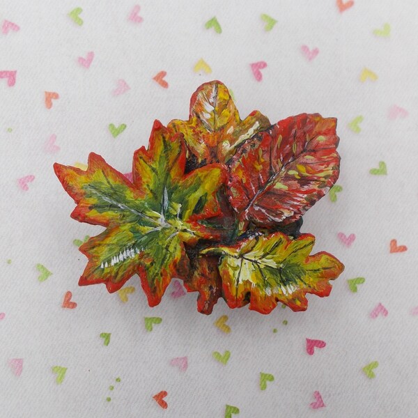 Autumn Leaf Brooch - Etsy