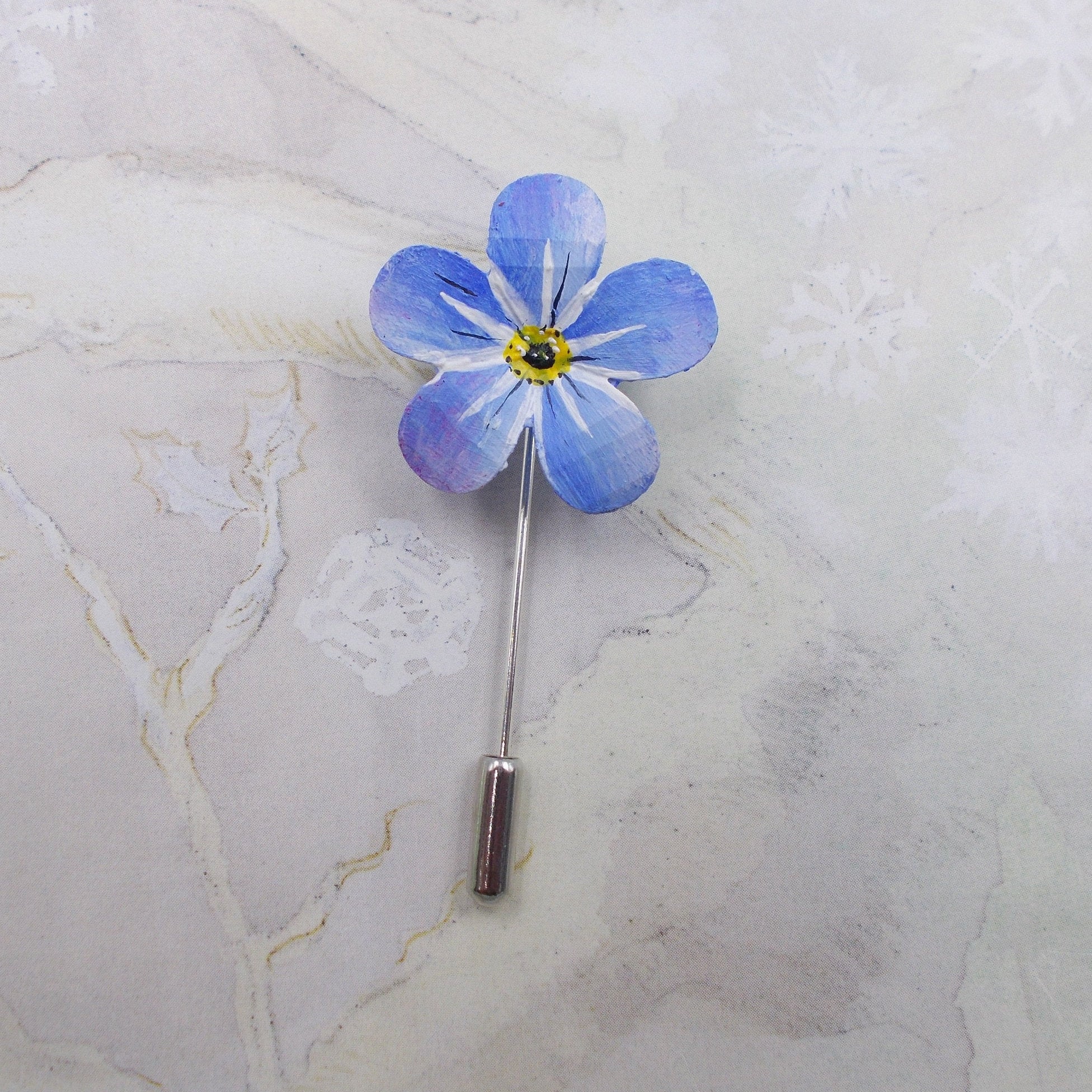 FORGET-ME-NOT Pin Blue Forget-Me Not Lapel Flower Blue Wedding | Etsy