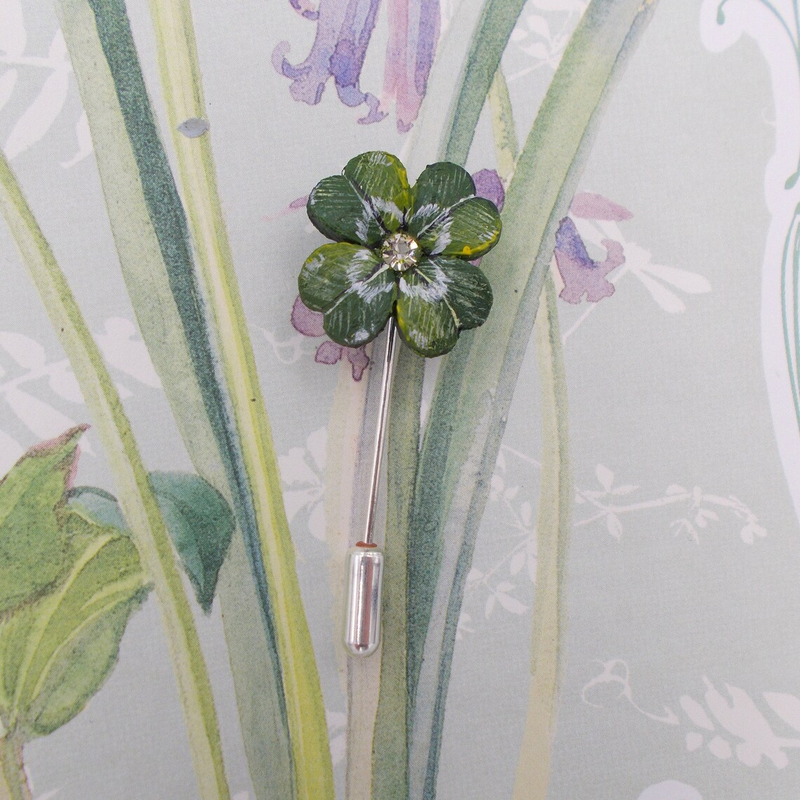 Small FOUR LEAF CLOVER Pin Lucky Four Leaf Clover Pin Good | Etsy UK