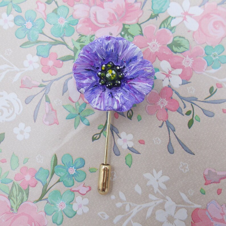 PURPLE POPPY PIN Commemorative Memorial War Animals Lapel - Etsy UK
