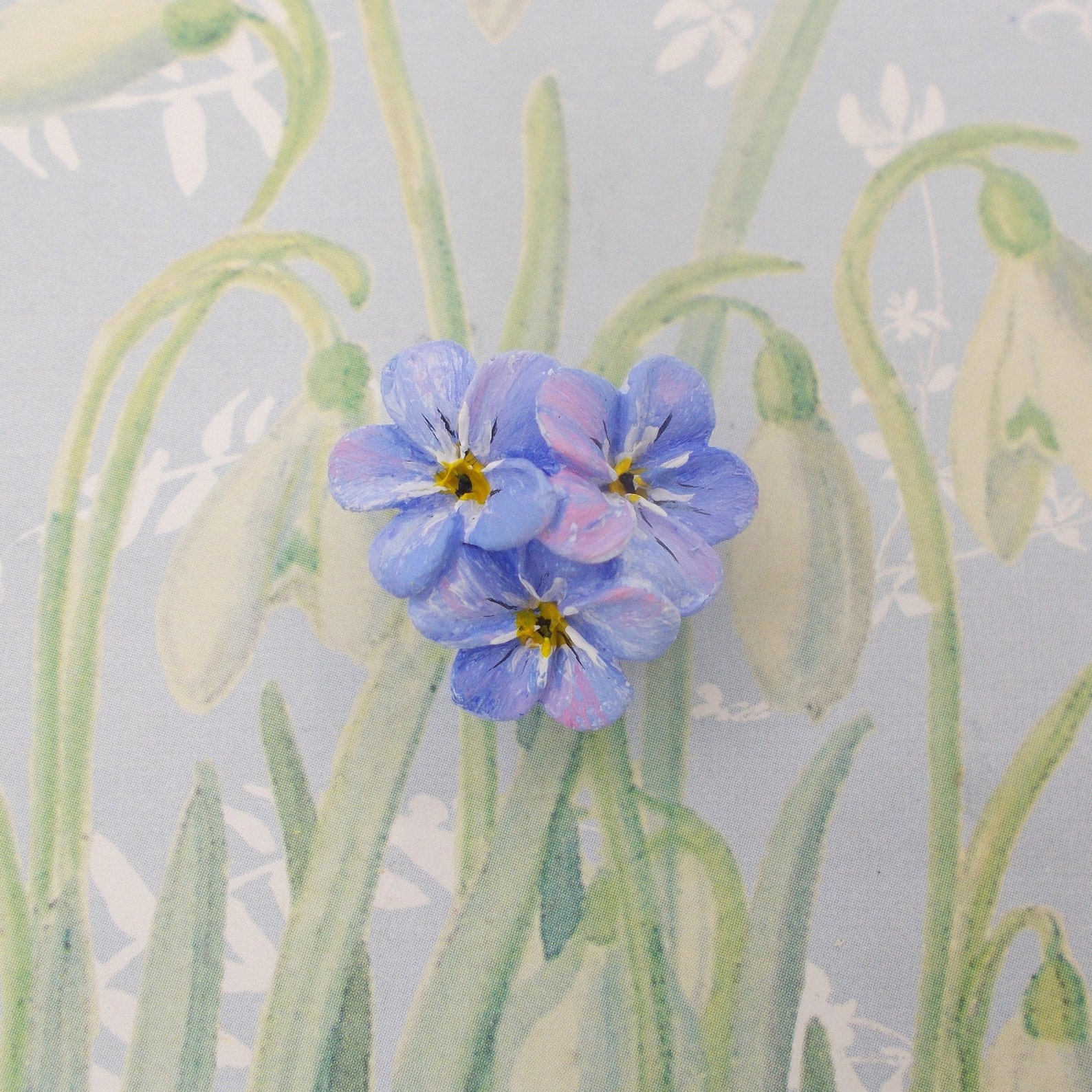 FORGET-ME-NOT Brooch Forget-me-not Pin Forget-me-not Blue | Etsy UK