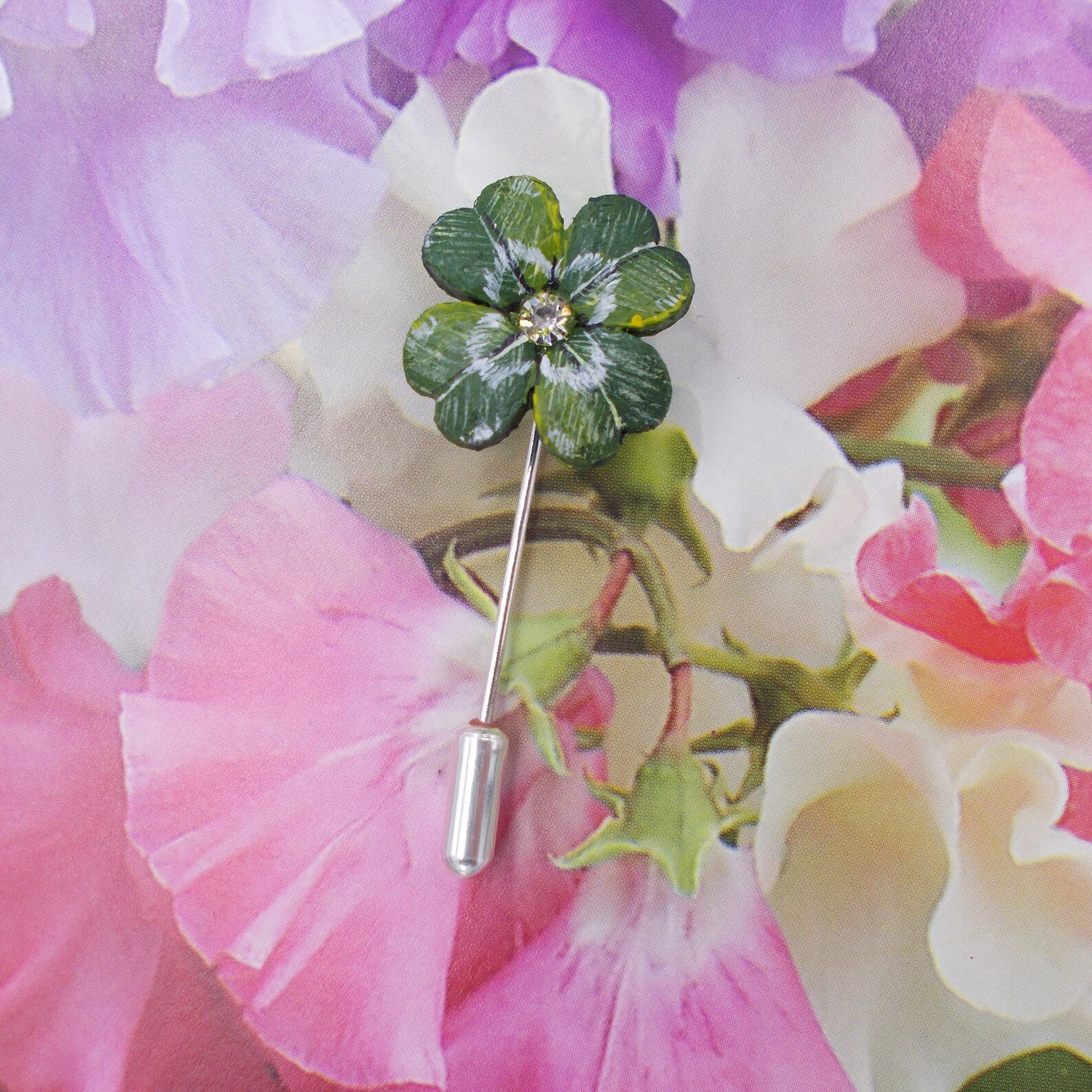 Small FOUR LEAF CLOVER Pin Lucky Four Leaf Clover Pin Good - Etsy UK