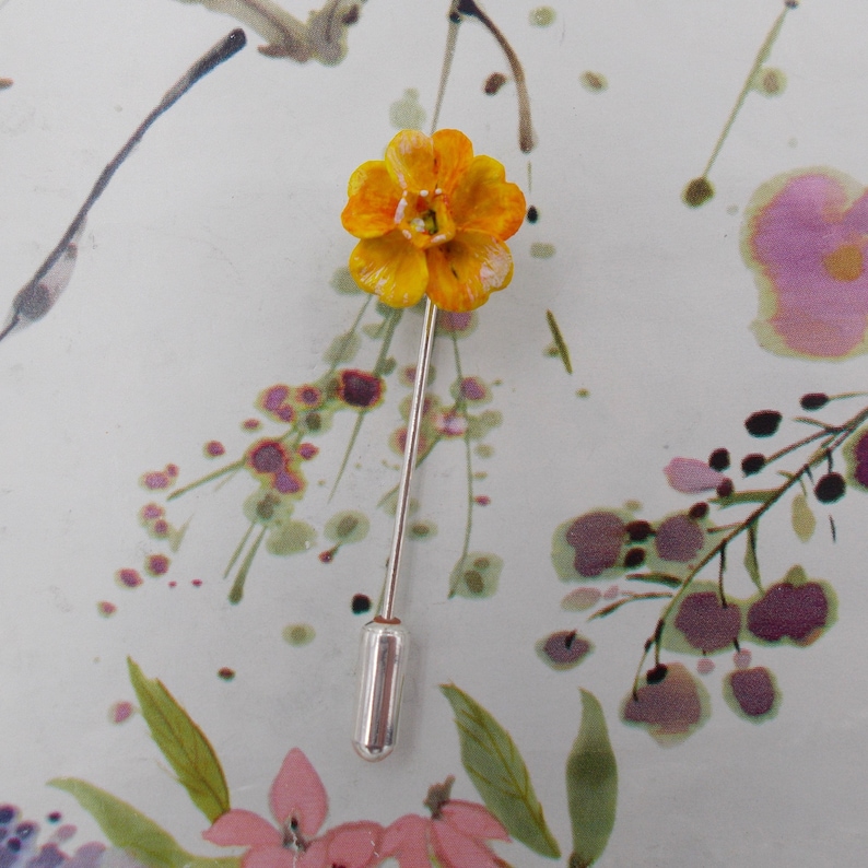 Tiny DAFFODIL PIN Yellow Daffodil Pin Spring Floral Wedding - Etsy
