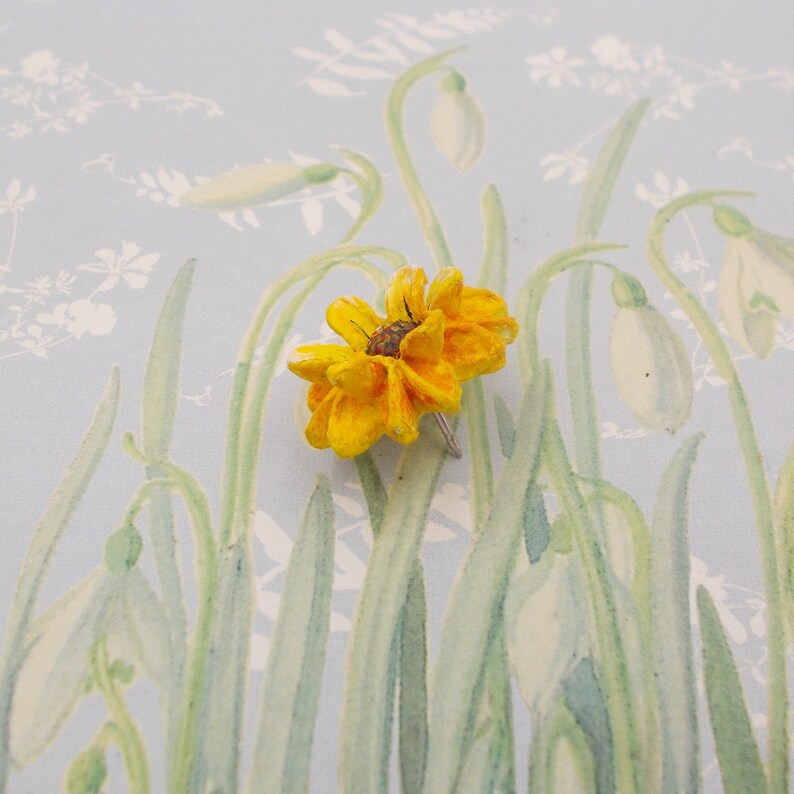 SUNFLOWER Tie Pin Sunflower Tie Tack Yellow Daisy Tie Pin | Etsy UK