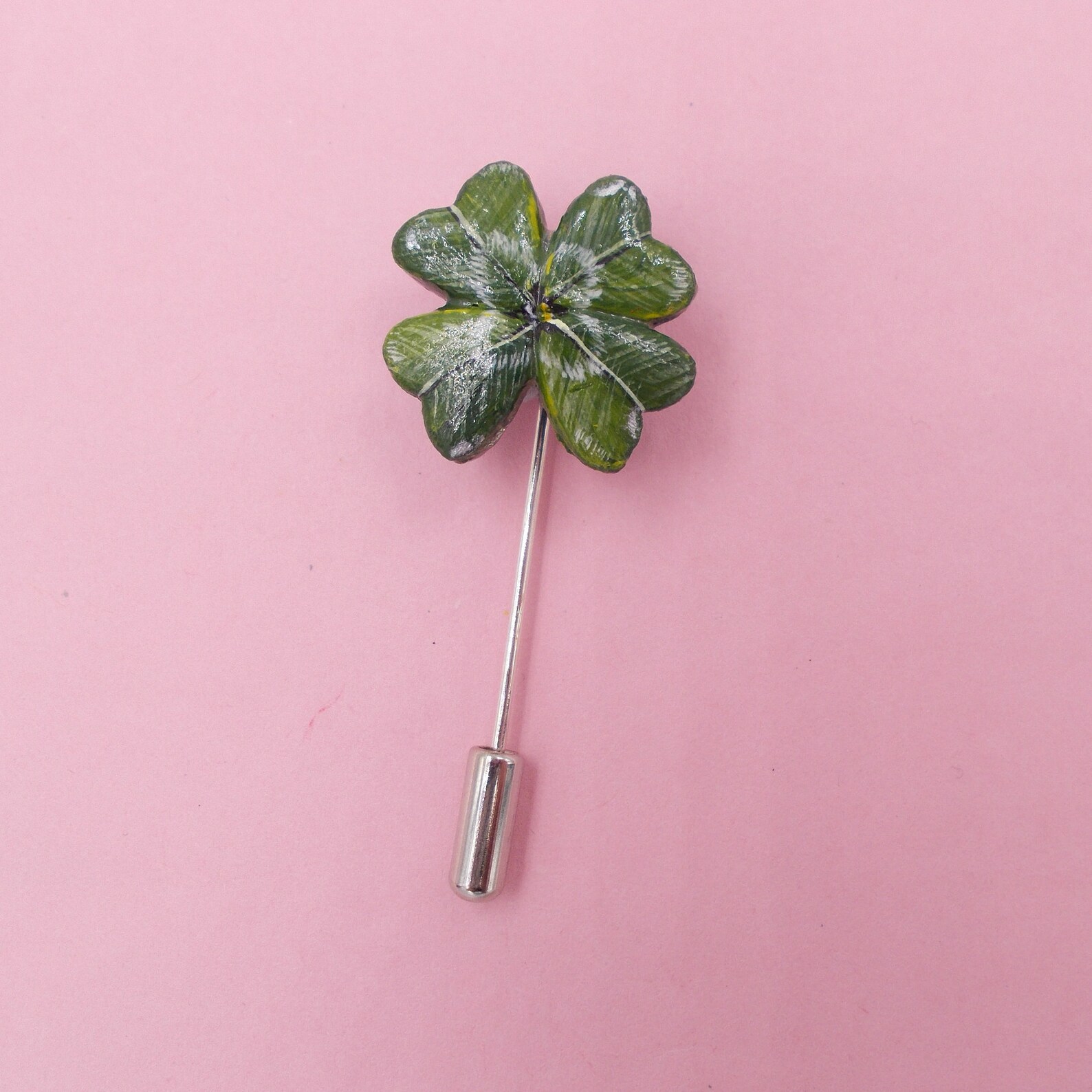 FOUR-LEAF CLOVER Pin Clover Leaf Brooch Lucky Four Leaf Clover | Etsy UK