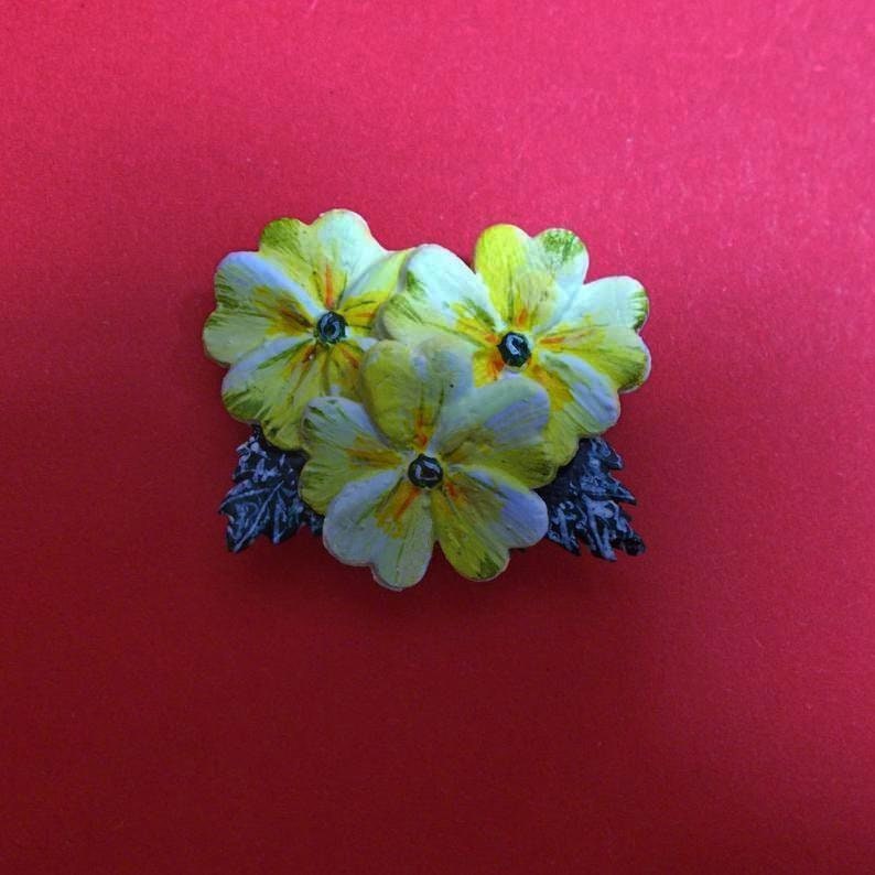 PRIMROSE POSY BROOCH Yellow Primrose Pin Floral Spring Yellow - Etsy UK