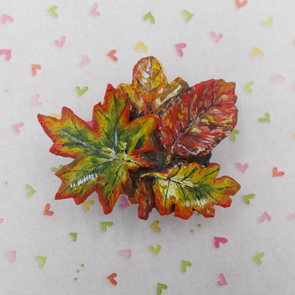 Autumn Leaf Brooch - Etsy