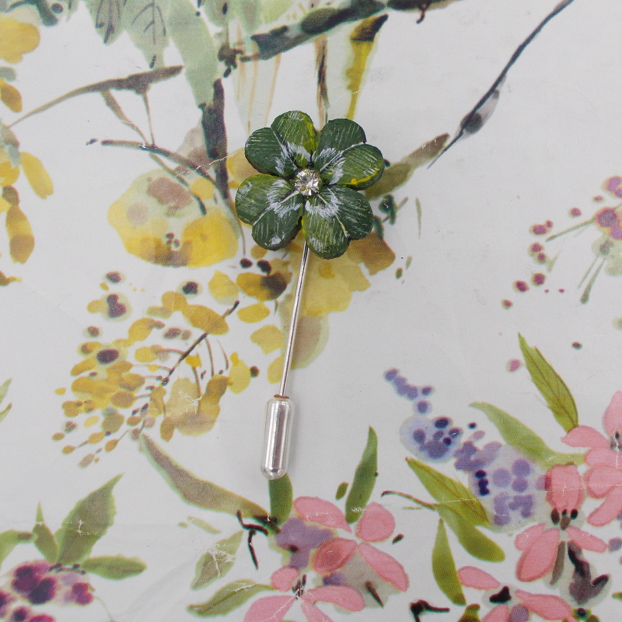 Small FOUR LEAF CLOVER Pin Lucky Four Leaf Clover Pin Good - Etsy UK