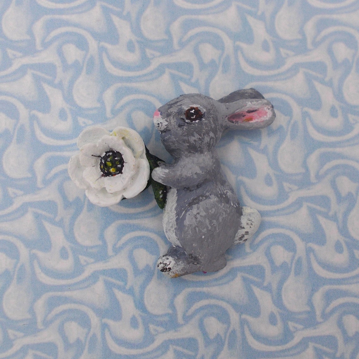 White PEACE POPPY & RABBIT Brooch Peace Poppy Pin White - Etsy
