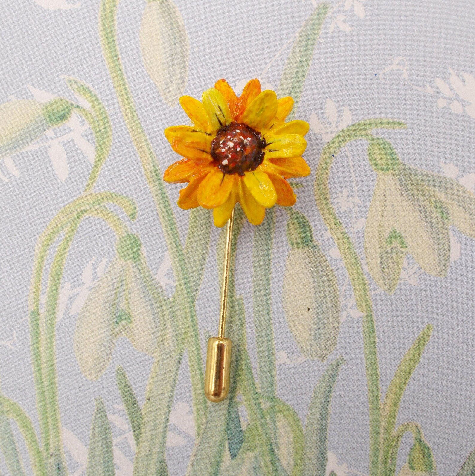 SUNFLOWER PIN Delicate Yellow Sunflower Pin Floral Yellow - Etsy UK