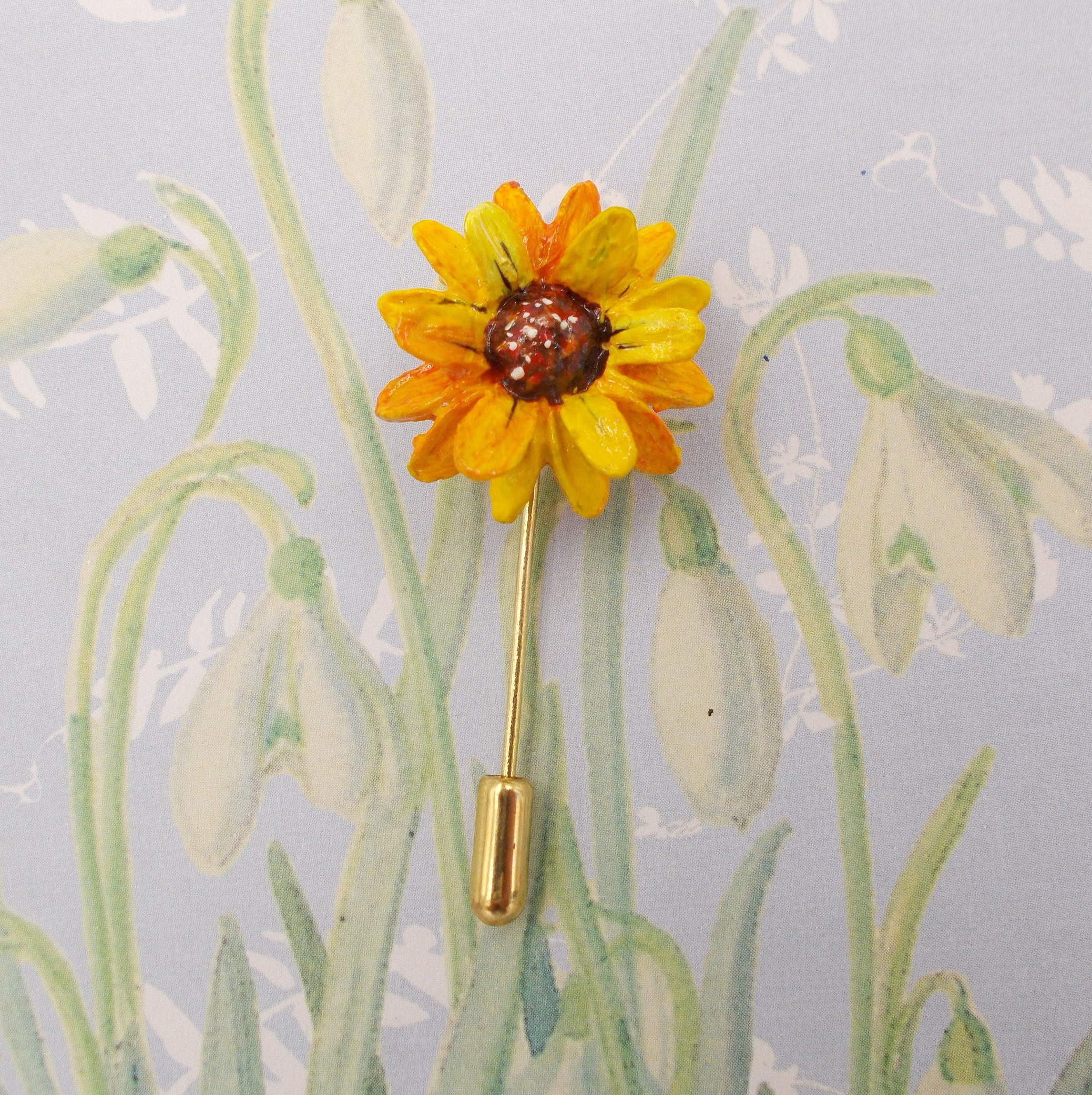 SUNFLOWER PIN Delicate Yellow Sunflower Pin Floral Yellow - Etsy UK