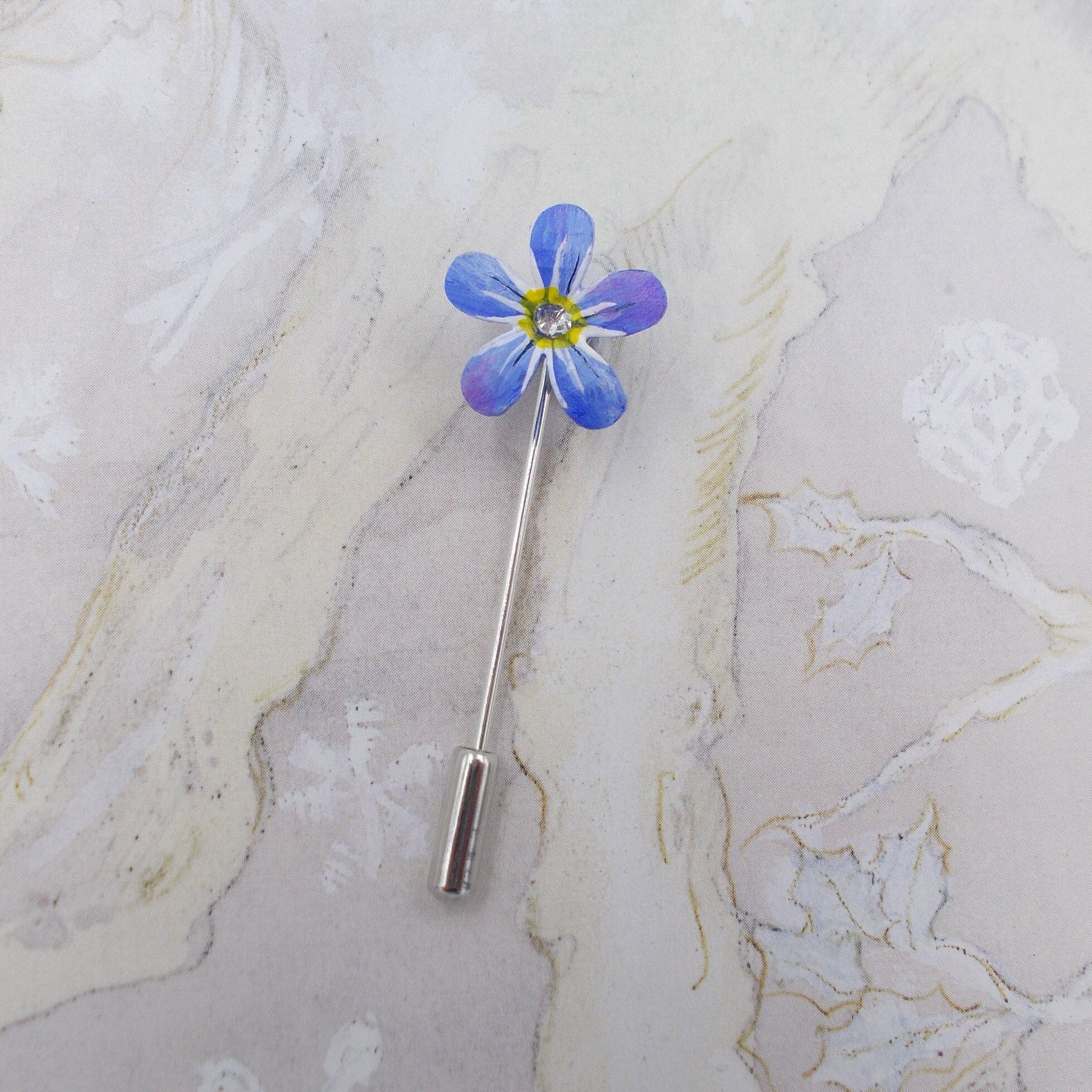 Delicate Small FORGET-ME-NOT Pin Blue Forget-Me Not Lapel | Etsy