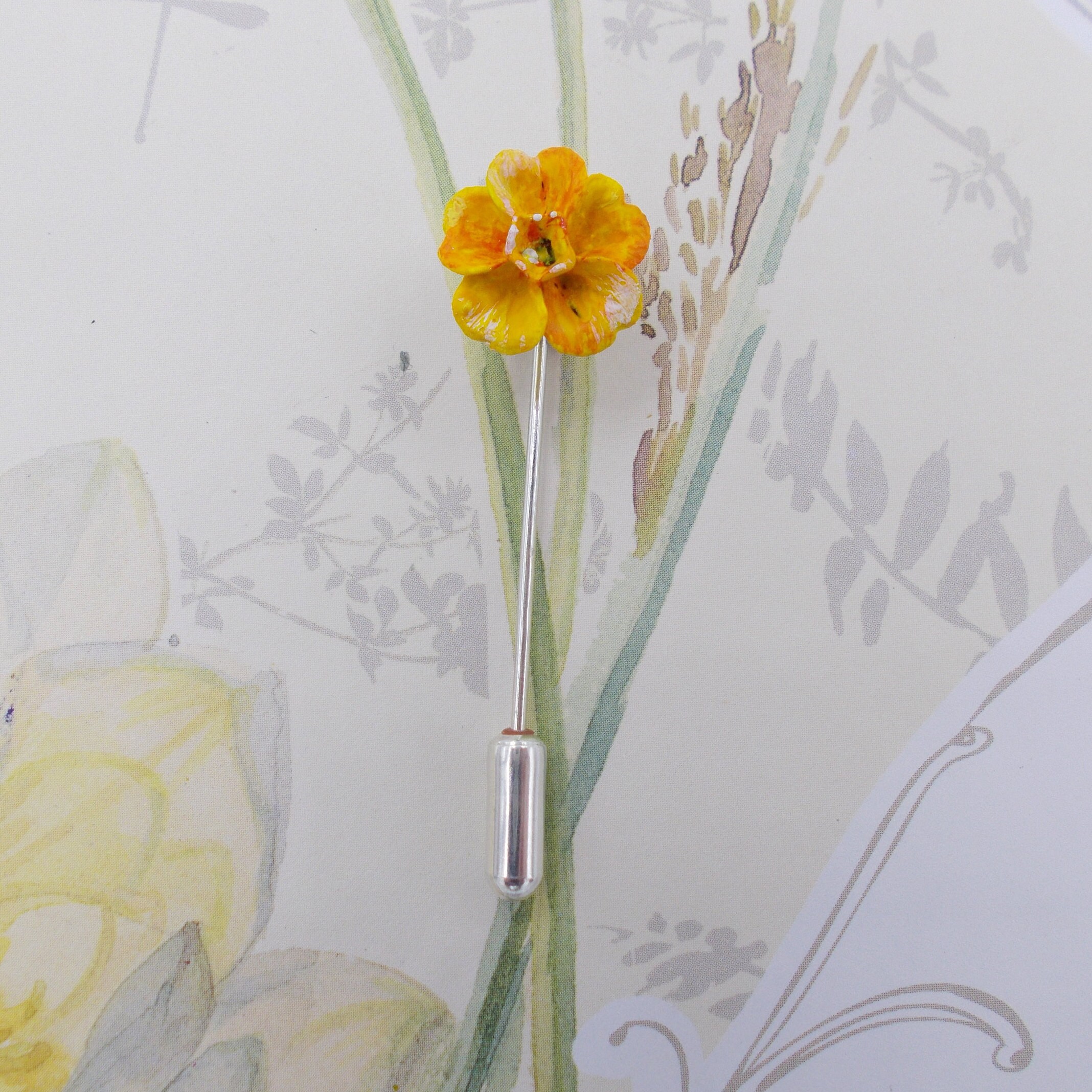 Tiny DAFFODIL PIN Yellow Daffodil Pin Spring Floral Wedding | Etsy