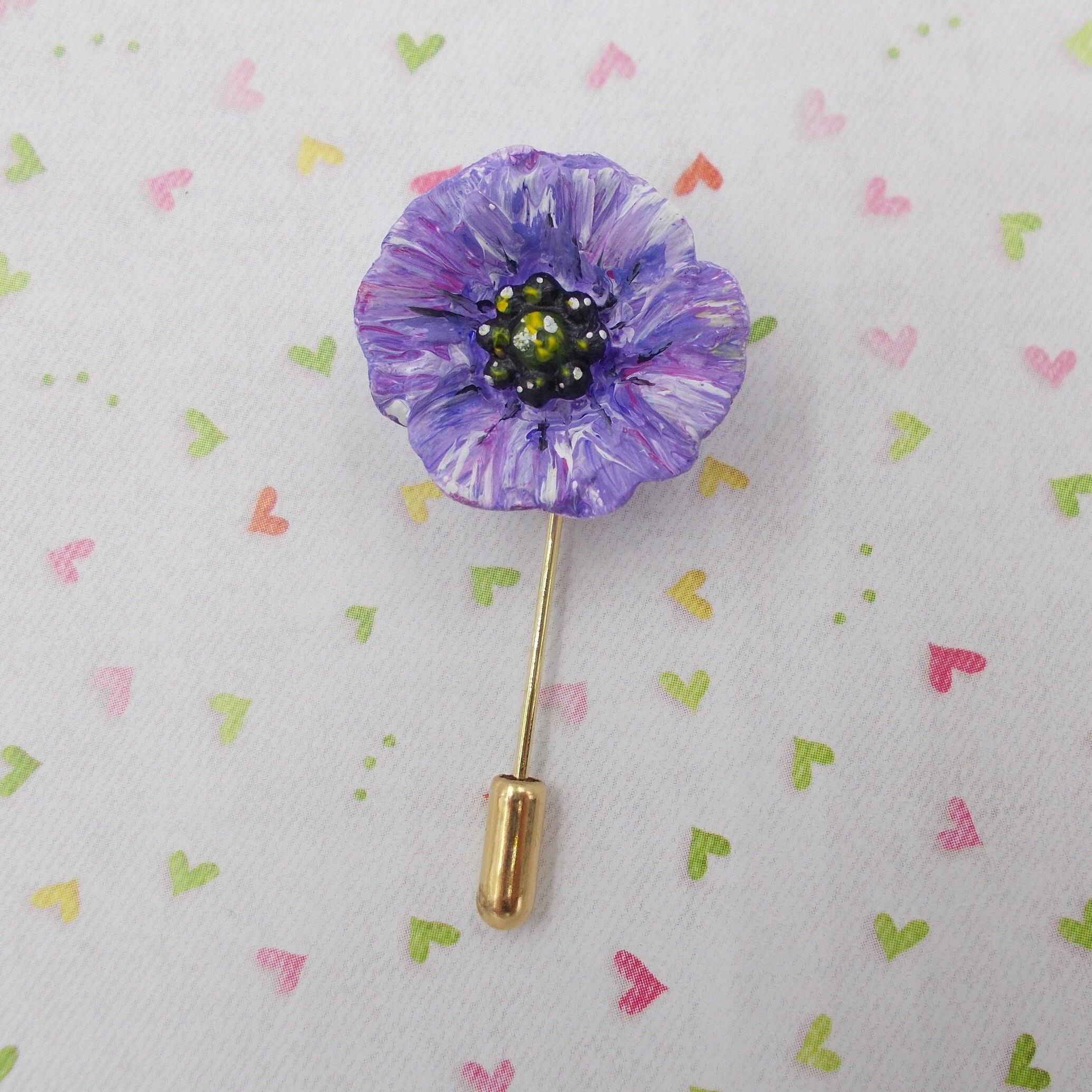 PURPLE POPPY PIN Commemorative Memorial War Animals Lapel - Etsy UK