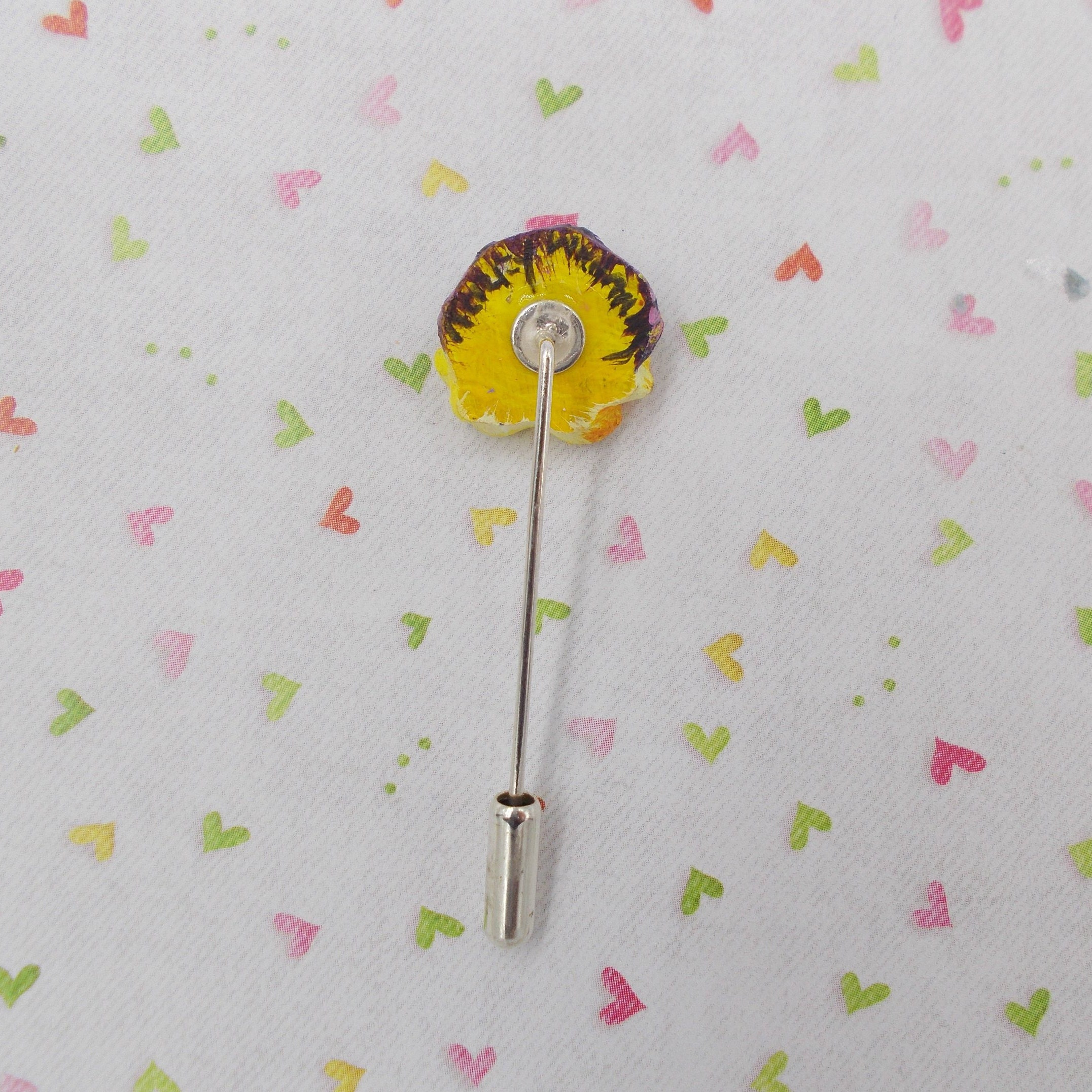 Small PANSY PIN Yellow & Purple Pansy Pin Viola Pin Floral - Etsy UK