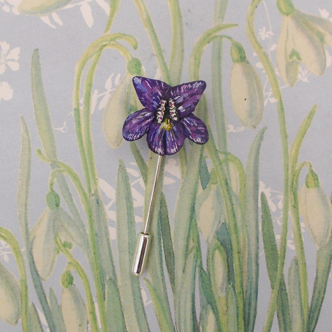 SWEET VIOLET PIN Purple Violet Pin Floral Purple Wedding Corsage Purple ...