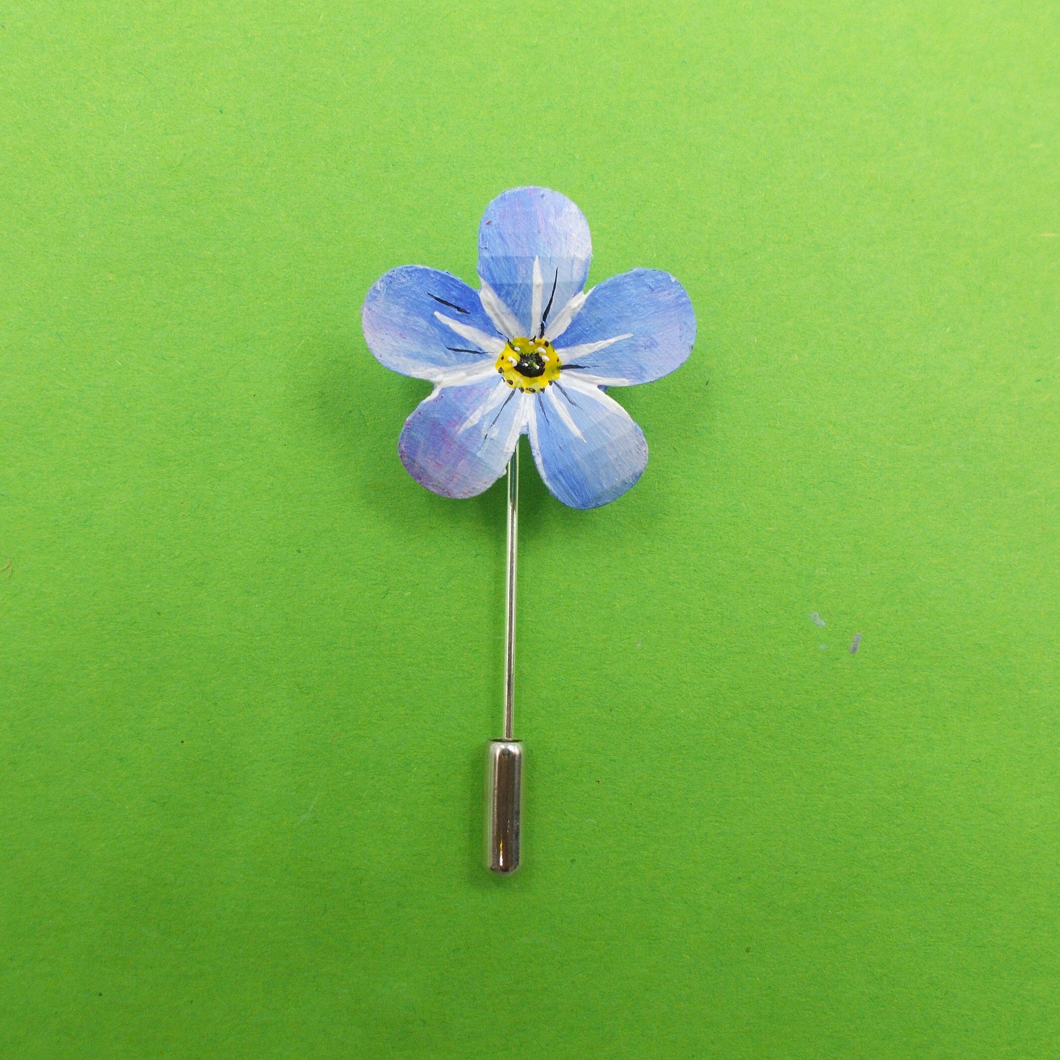 FORGET-ME-NOT Pin Blue Forget-Me Not Lapel Flower Blue Wedding | Etsy