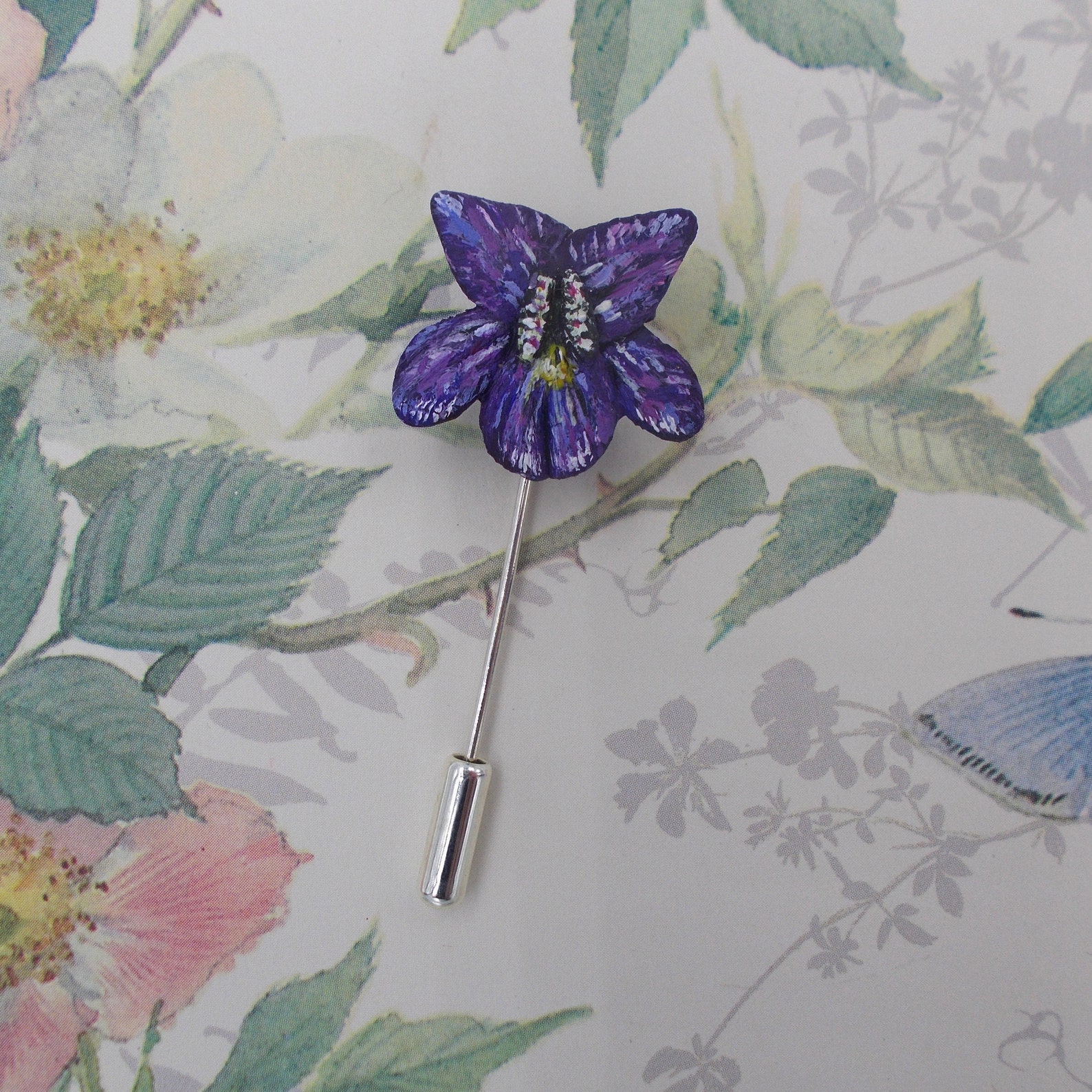 SWEET VIOLET PIN Purple Violet Pin Floral Purple Wedding - Etsy UK