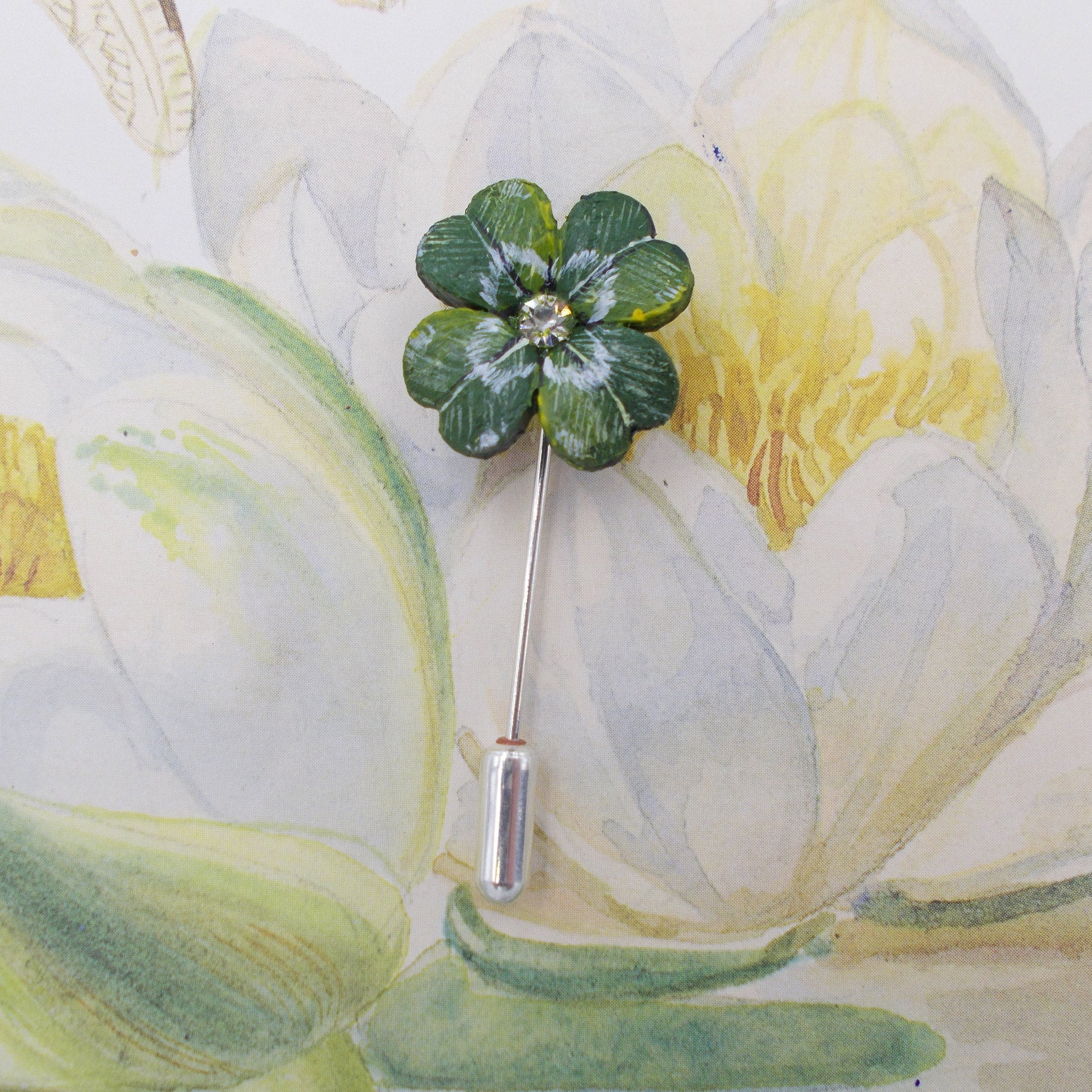 Small FOUR LEAF CLOVER Pin Lucky Four Leaf Clover Pin Good - Etsy UK