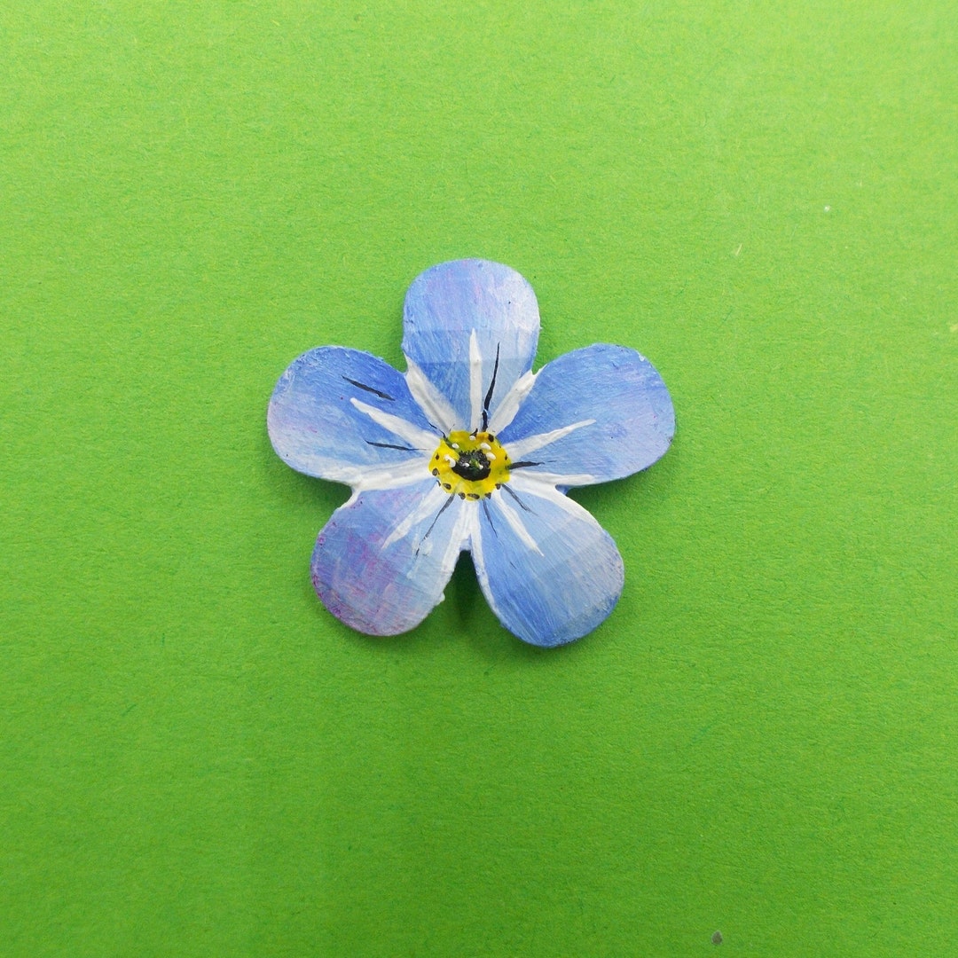 FORGET-ME-NOT Brooch Blue Forget-me Not Lapel Flower Blue Wedding ...