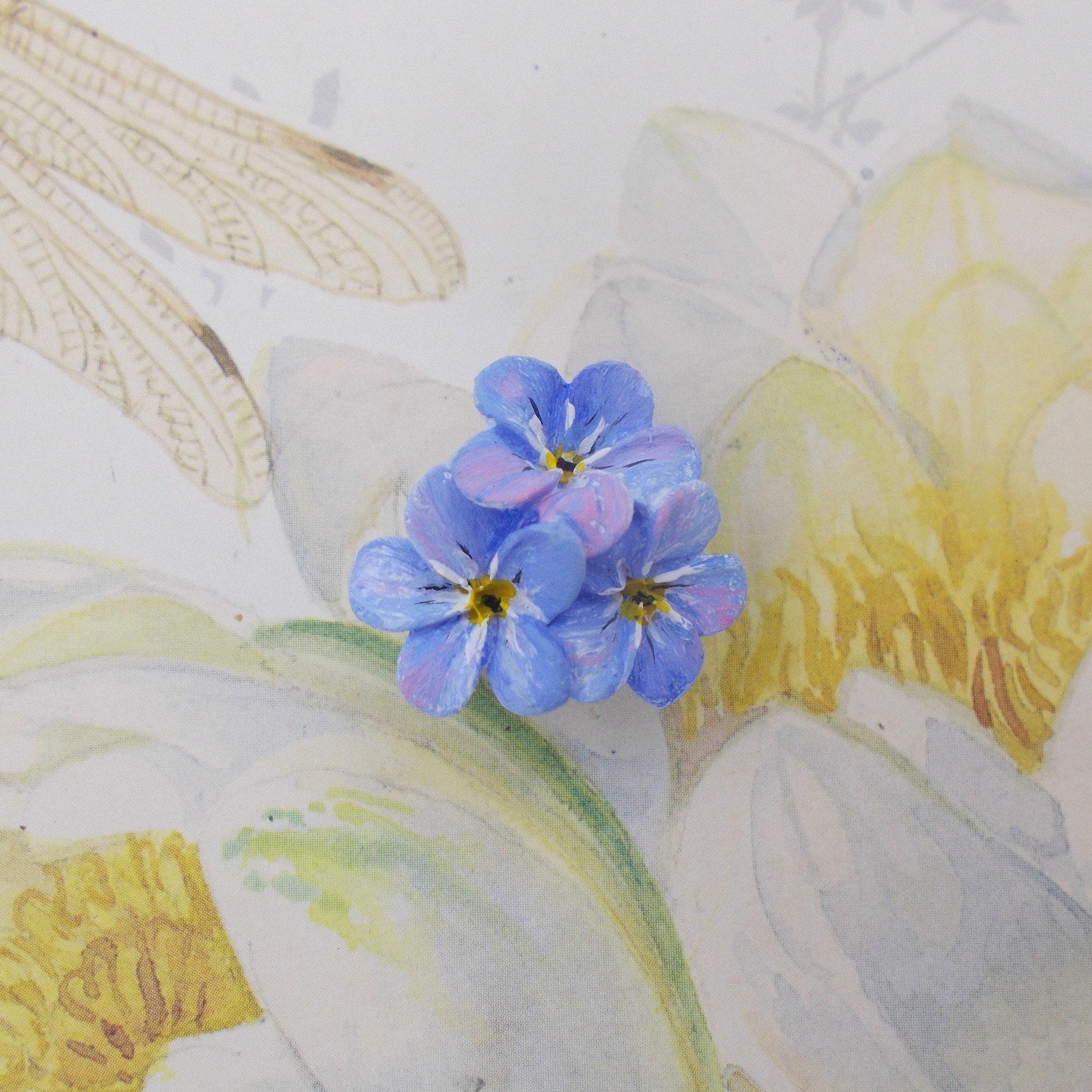 FORGET-ME-NOT Brooch Forget-me-not Pin Forget-me-not Blue | Etsy UK