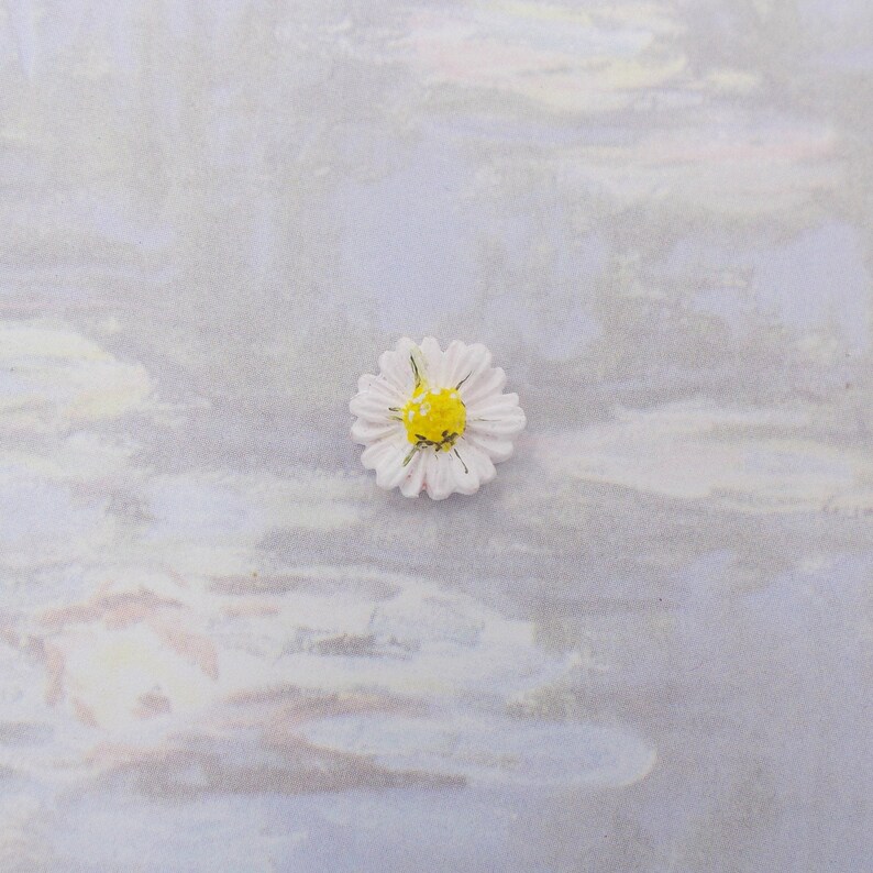 Tiny White DAISY TIE PIN Daisy Tie Tack Marguerite Daisy Tie - Etsy UK
