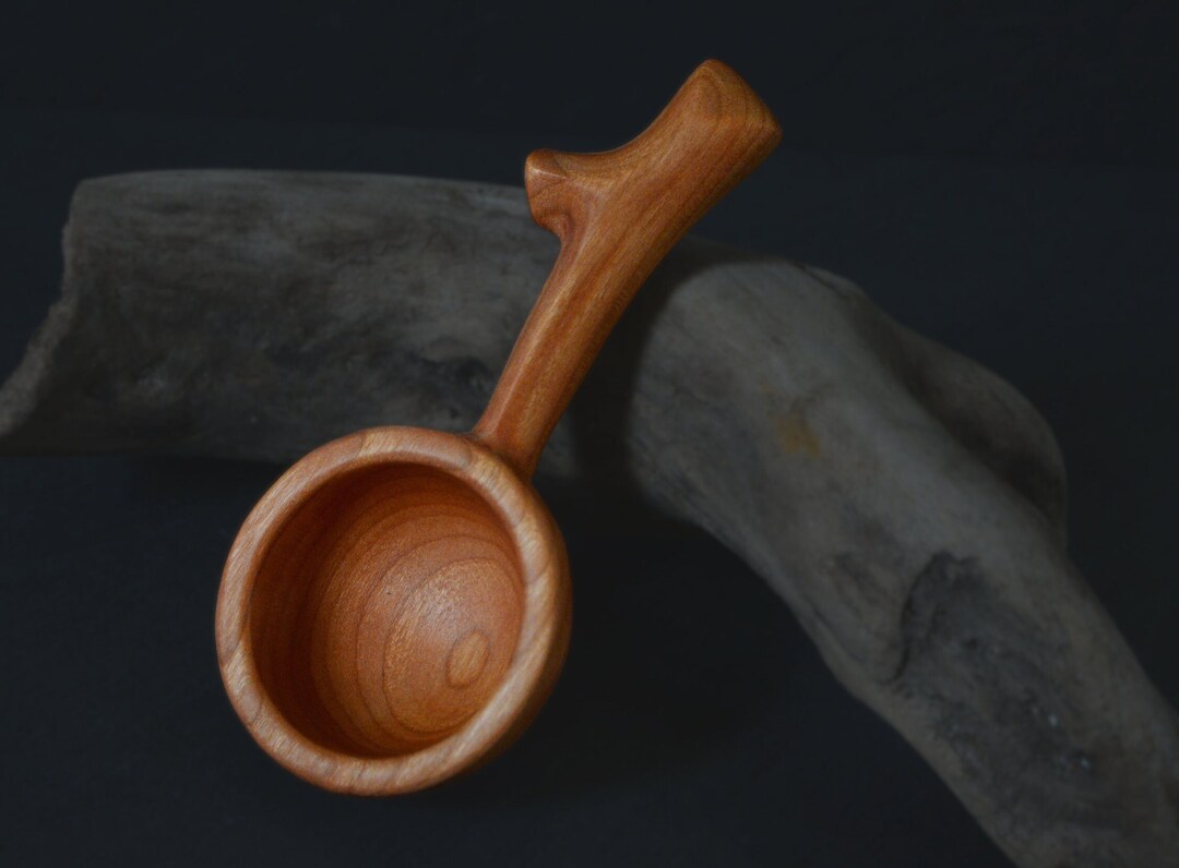 Wooden Table Spoon Rustic American Black Cherry Handcrafted Measuring ...