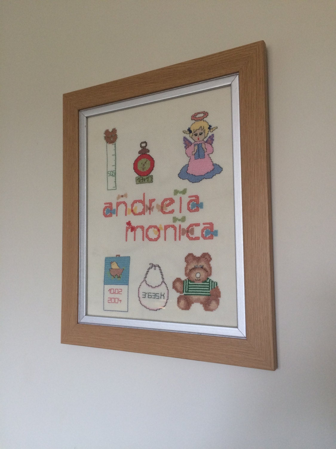 Cross Stitch , Picture Frame , Kids Gift , Room Decoration , Unique ...