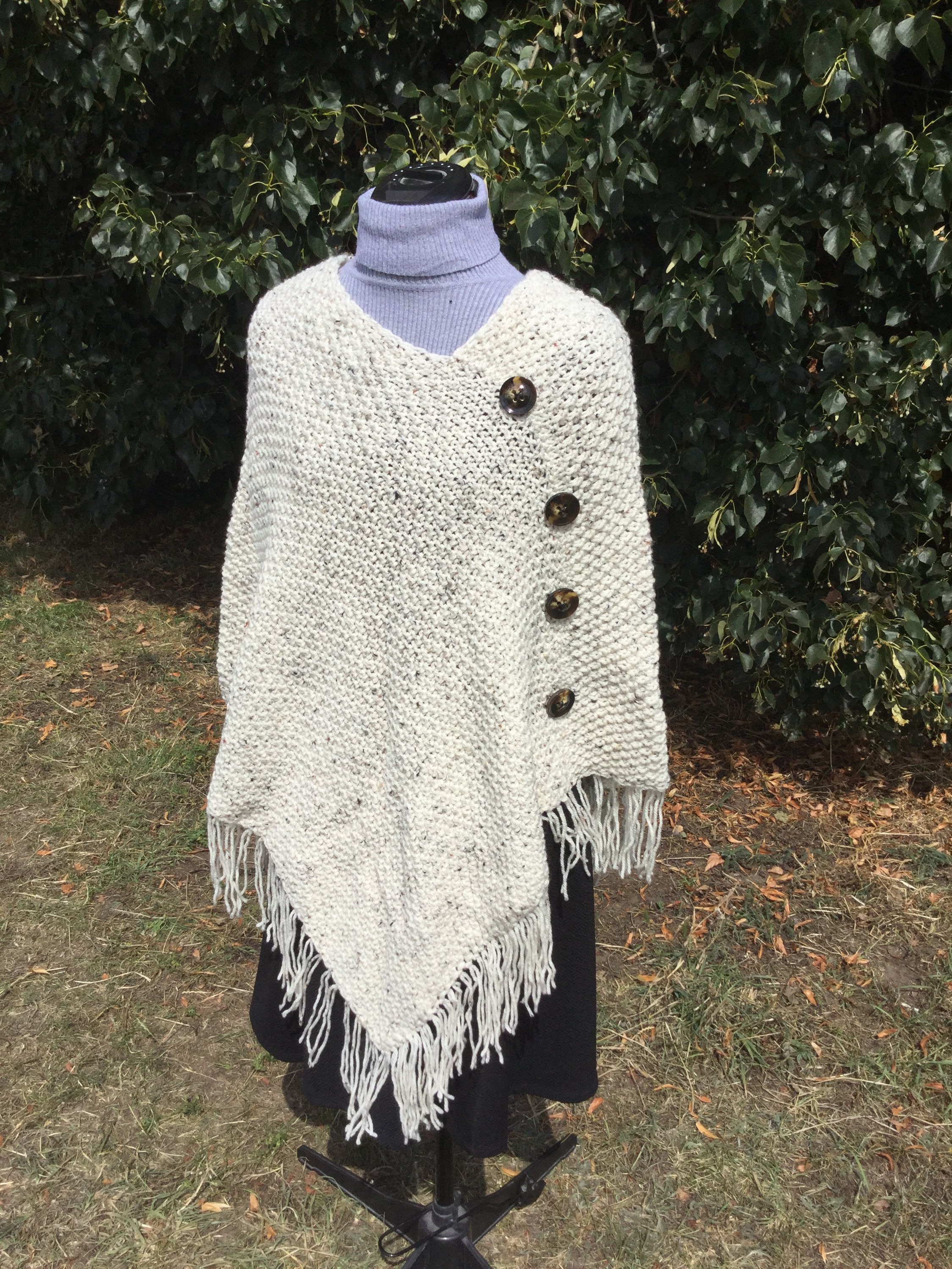 Poncho,, Handmade Poncho, Hand Knitted Poncho - Etsy