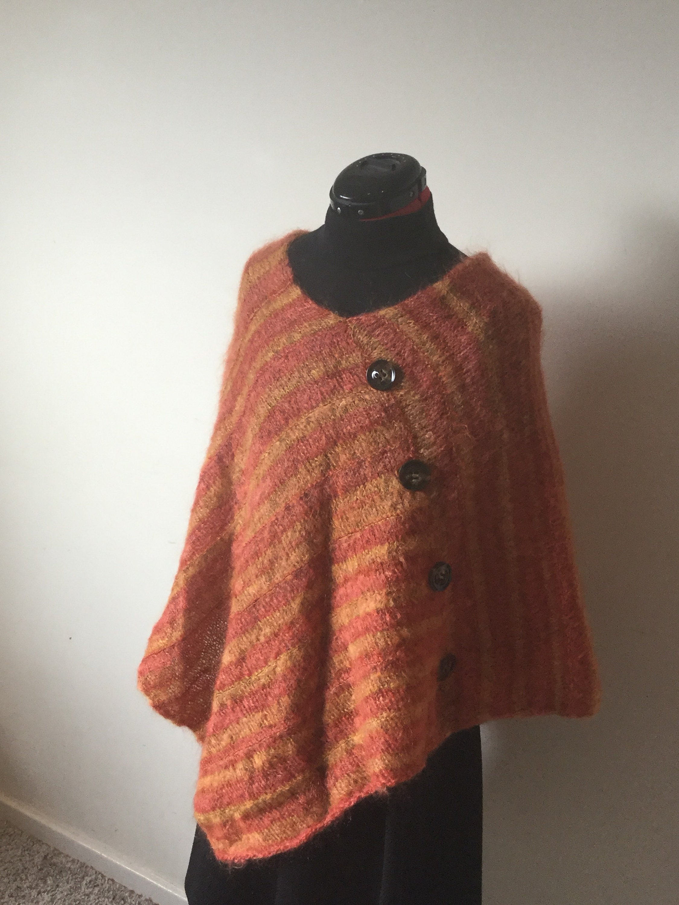 Poncho, Handmade Item , Handmade Gift , Unique Gift , Hand Knitted Gift ...