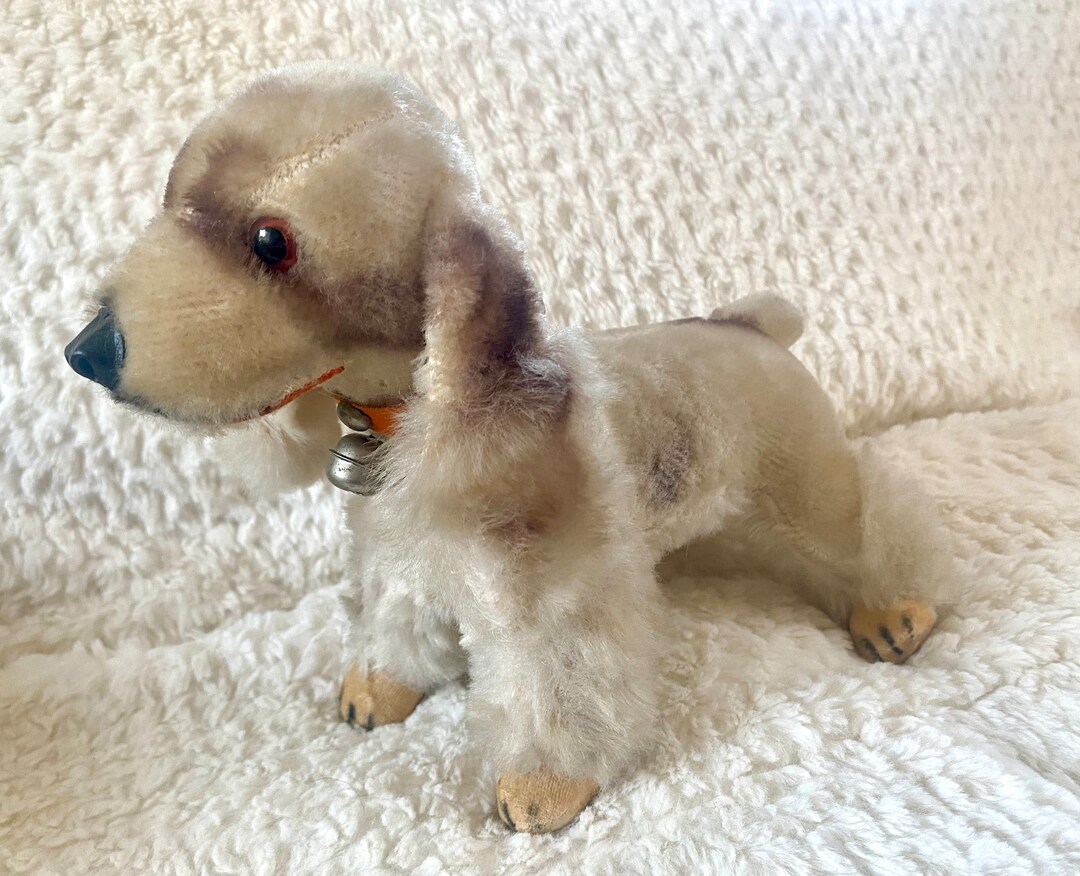 Vintage Late 40s Early 50s Plush Mohair Cocker Spaniel With Bell Collar ...