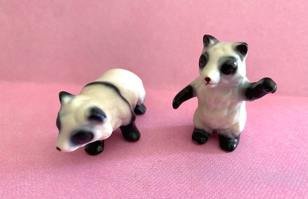 Miniature Panda Bear Figurines: Diorama Collectibles, Set of 2 (1.75 ...