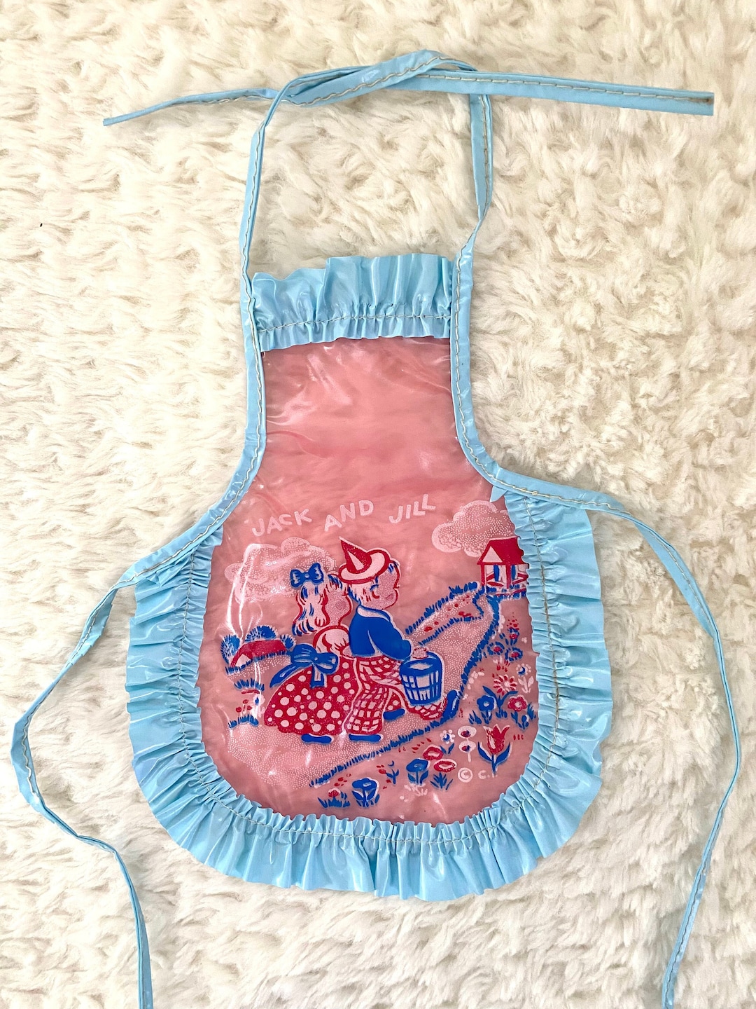 Vintage 1940’s Nursery Rhyme Vinyl Baby Doll Bib Sold Along Side ...