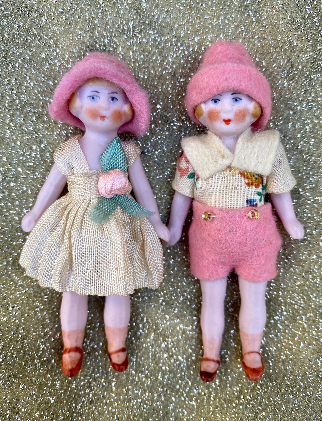 3 Antique Hertwig Doll House Dolls . You Choose Boy or Girl or Save on ...