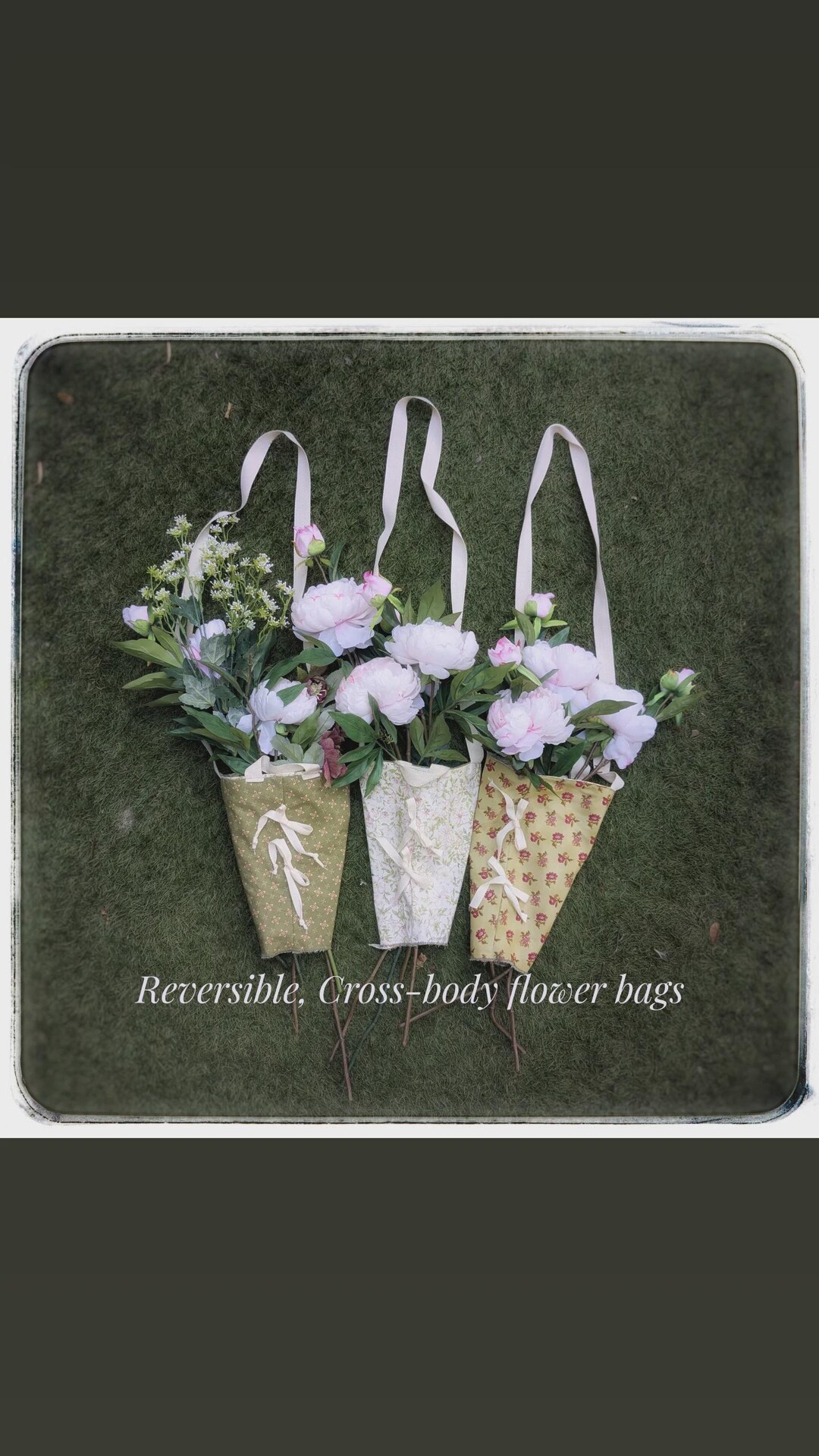 Reversible Flower Carrier Bags | Eco-friendly Cross Body Flower Sleeves ...