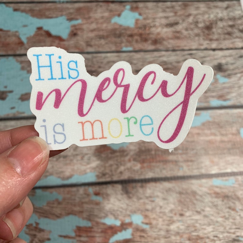 His mercy is more sticker MacBook Sticker Laptop Decal | Etsy