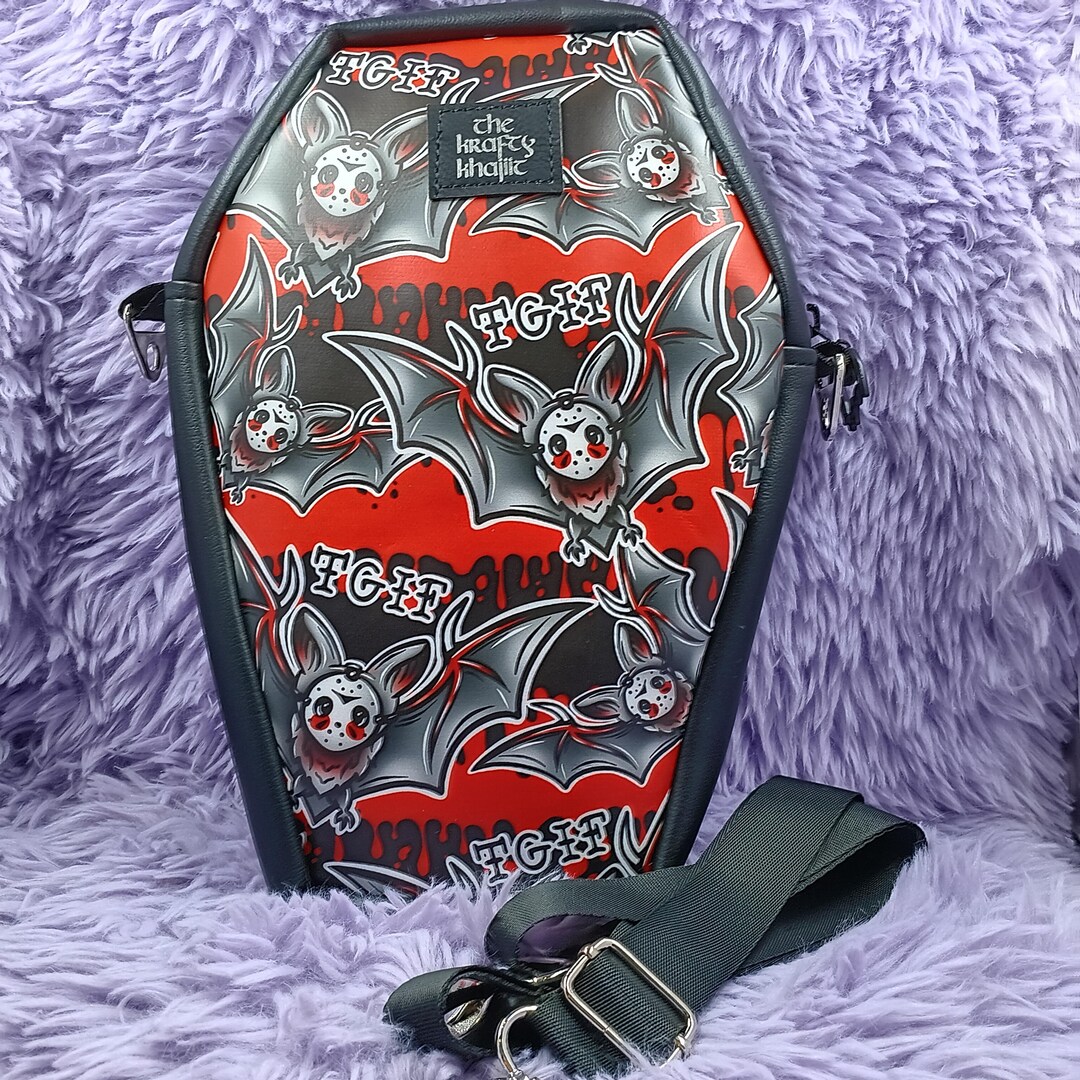 TGIF Bat Coffin Shaped Bag - Etsy
